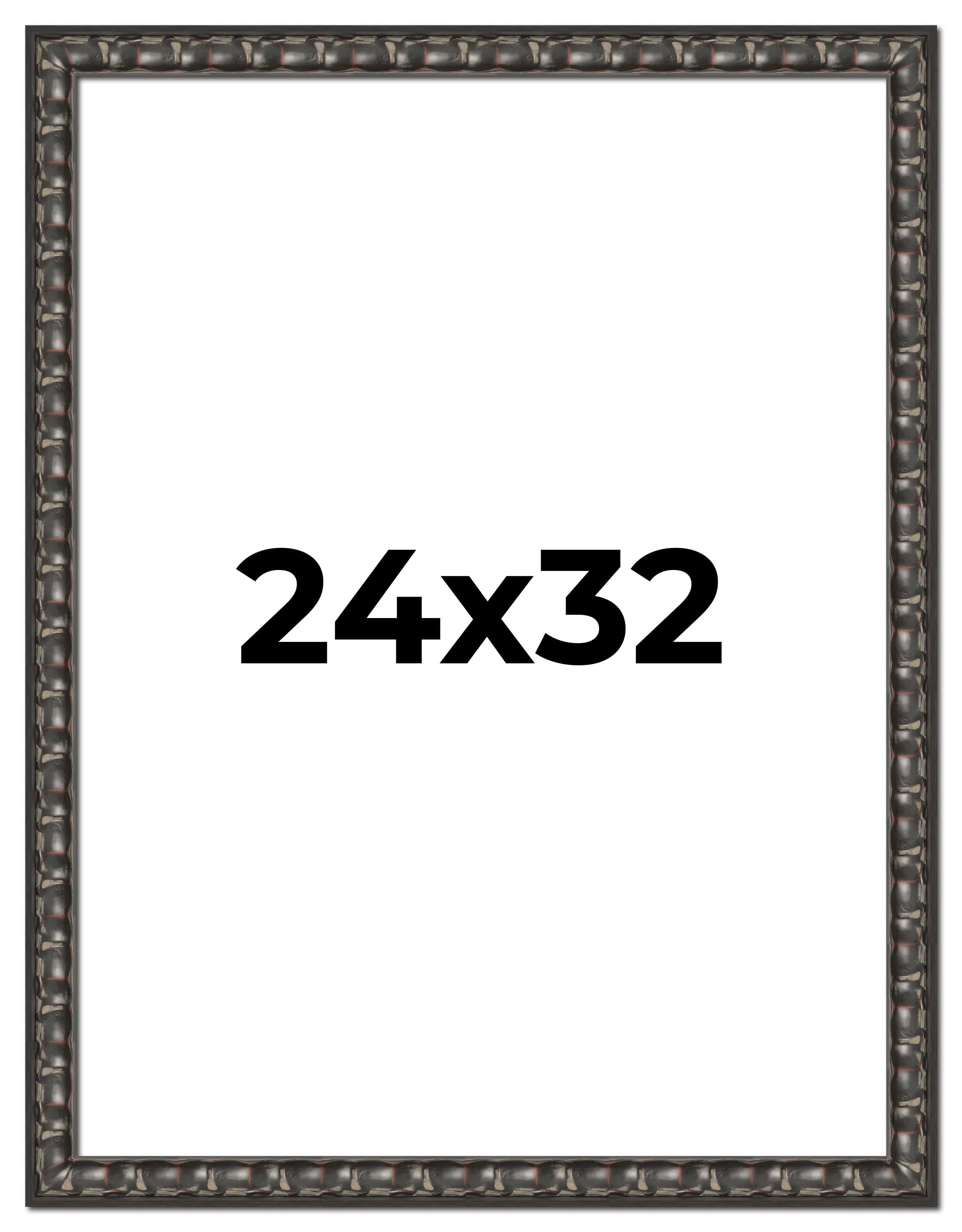 24x32 Frame Black-Brown Medieval Solid Wood Picture Frame | 1.5 Inch ...