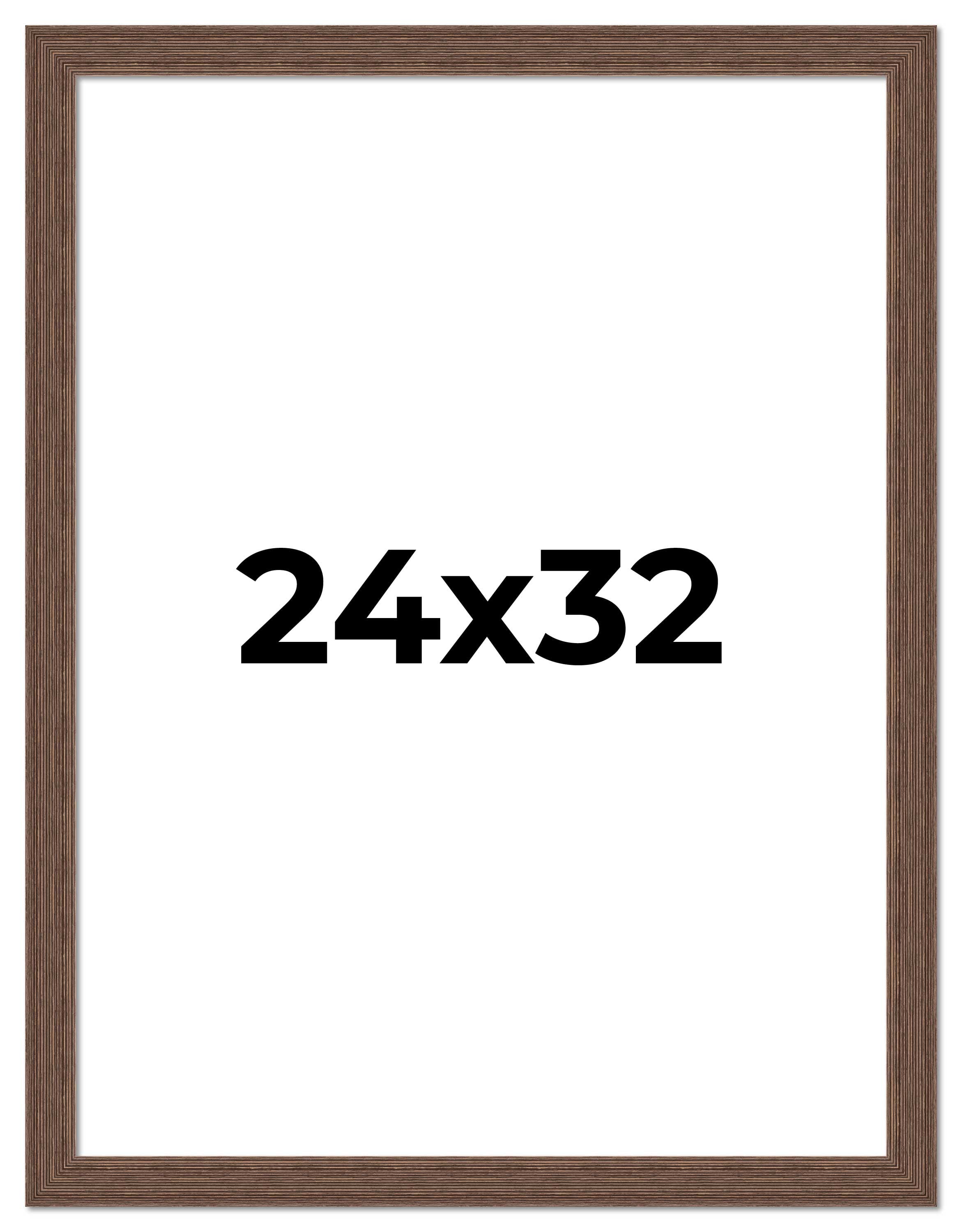 24x32 Frame Brown Farmhouse Solid Wood Picture Frame Width 1.5 Inches ...