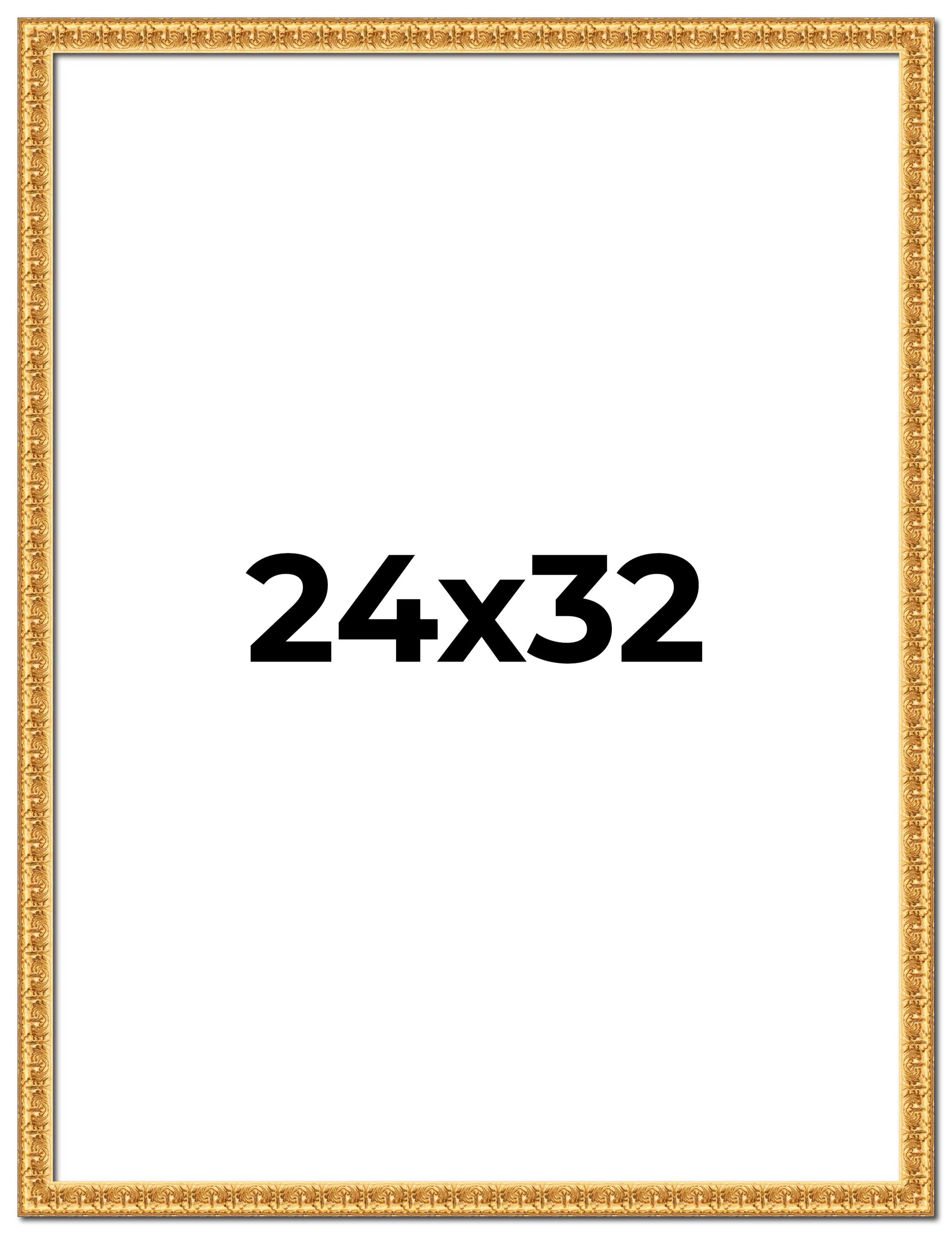 24x32 Frame Gold Real Wood Picture Frame Width 1 inches | Interior ...