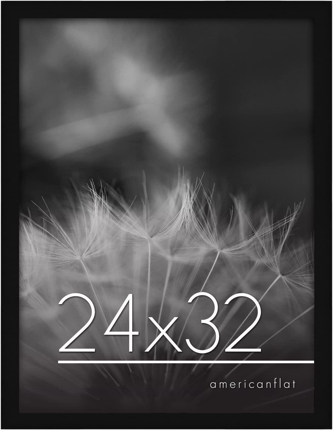 24x32 Poster Frame with Polished Plexiglass - Black Picture Frame ...