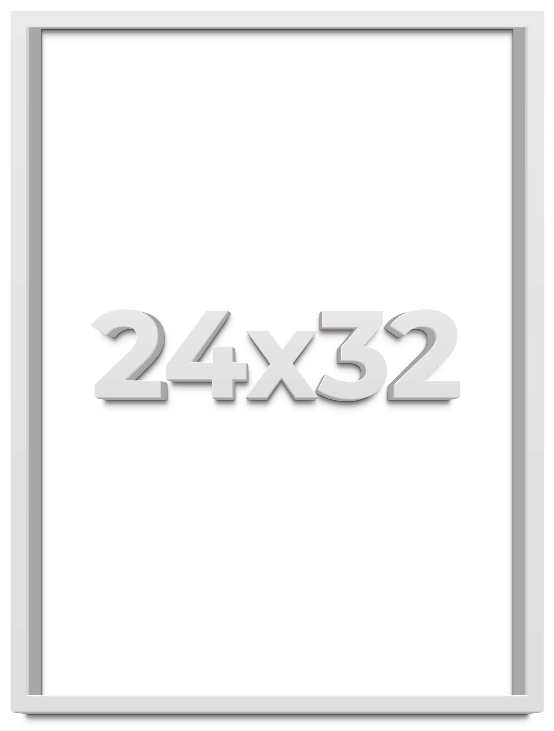 24x32 White Shadowbox Frame - Interior Size 24x32 by 1.5 Inches - Made ...