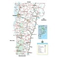 Wall Art Impressions Tourist Map of Vermont 24" x 33" Photography Map ...