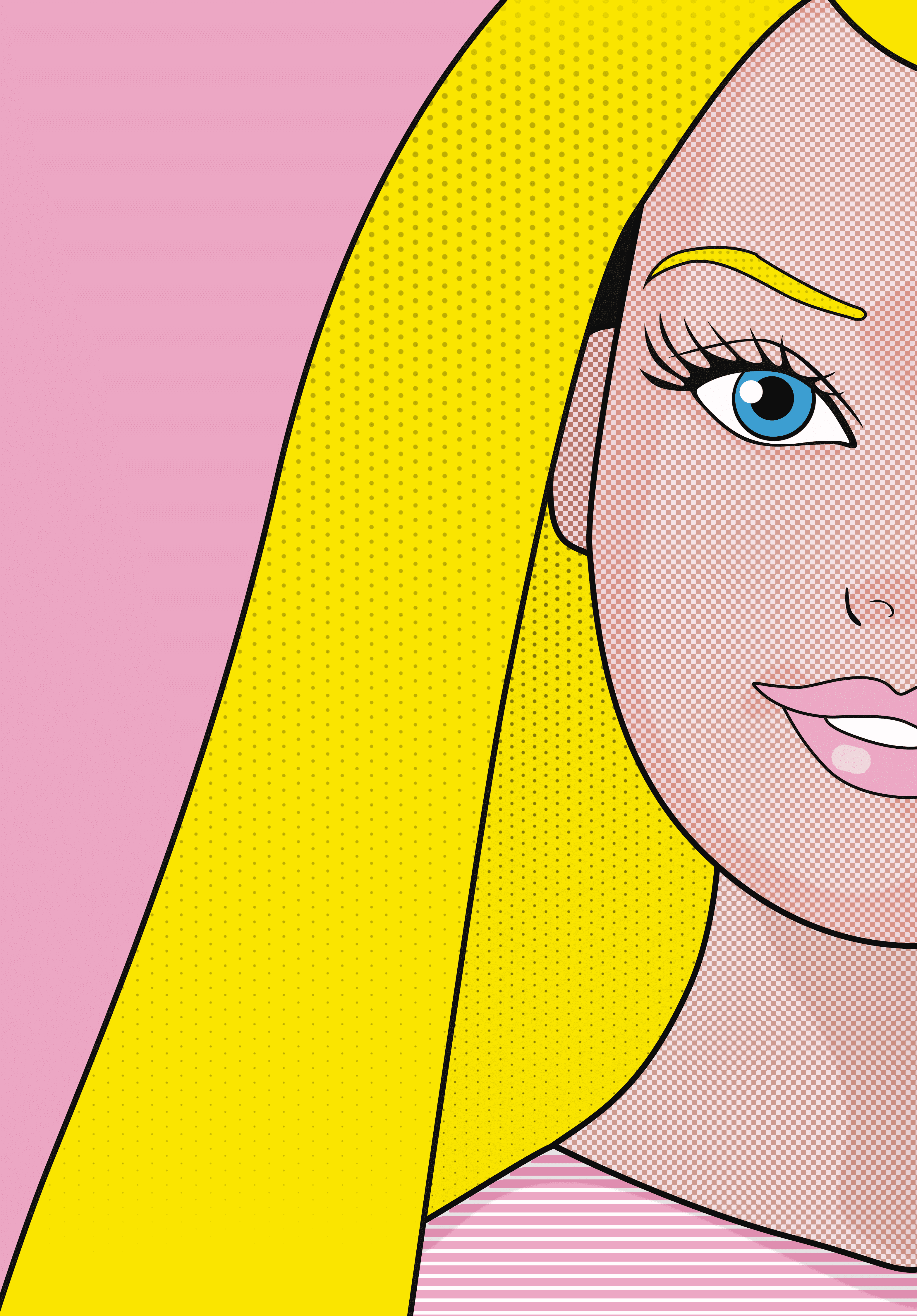 24x34in Barb Girl Doll Pop Art Comic To Flow Design 【Coated Paper】 - Walmart.com