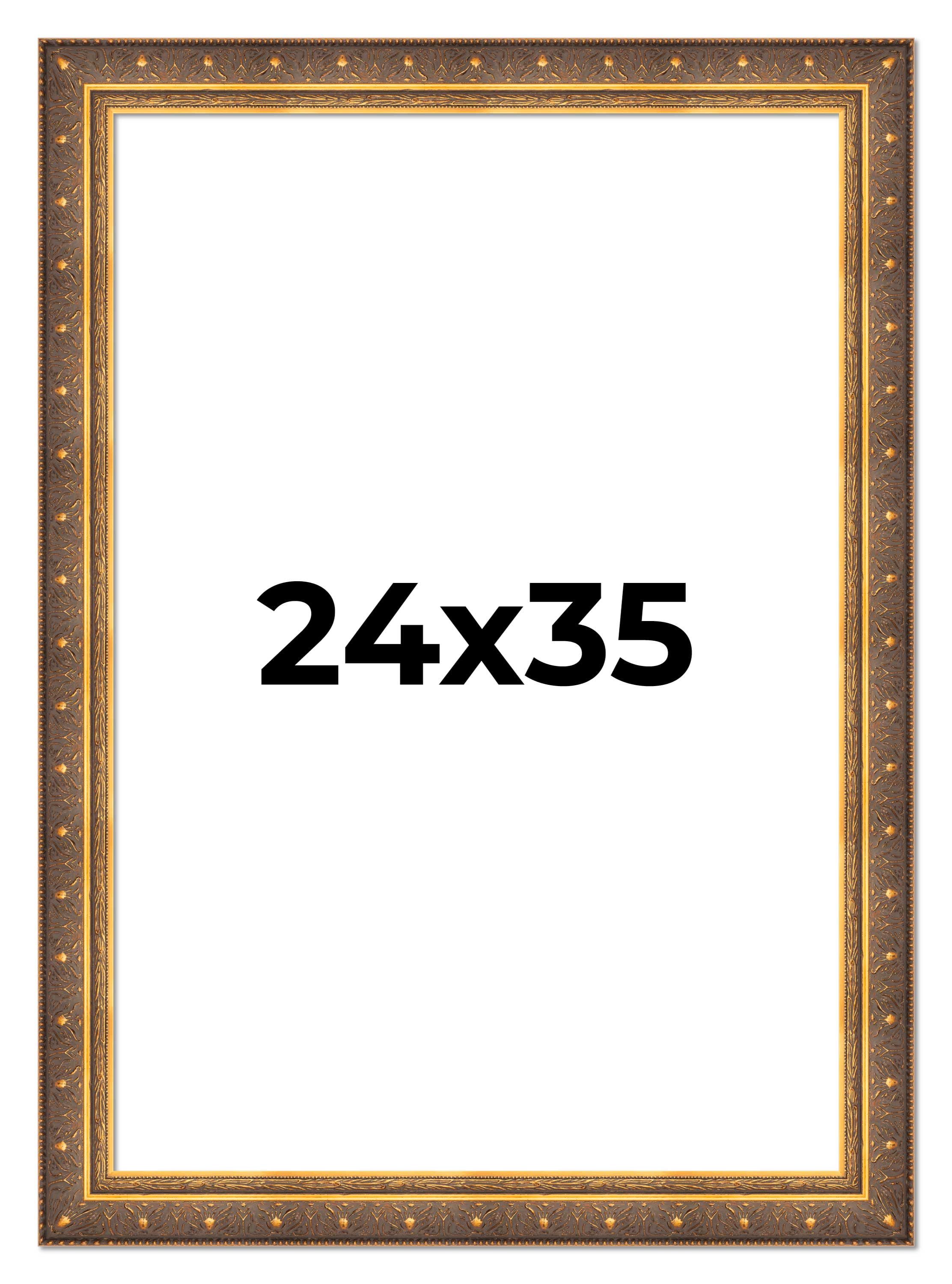 24x35 Frame Vintage Gold Solid Wood Picture Frame | 2.5 Inch Moulding ...