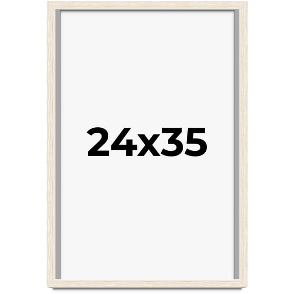 24x35 Shadow Box Frame White | 1.125 Inches Deep Real Wood Rustic ...