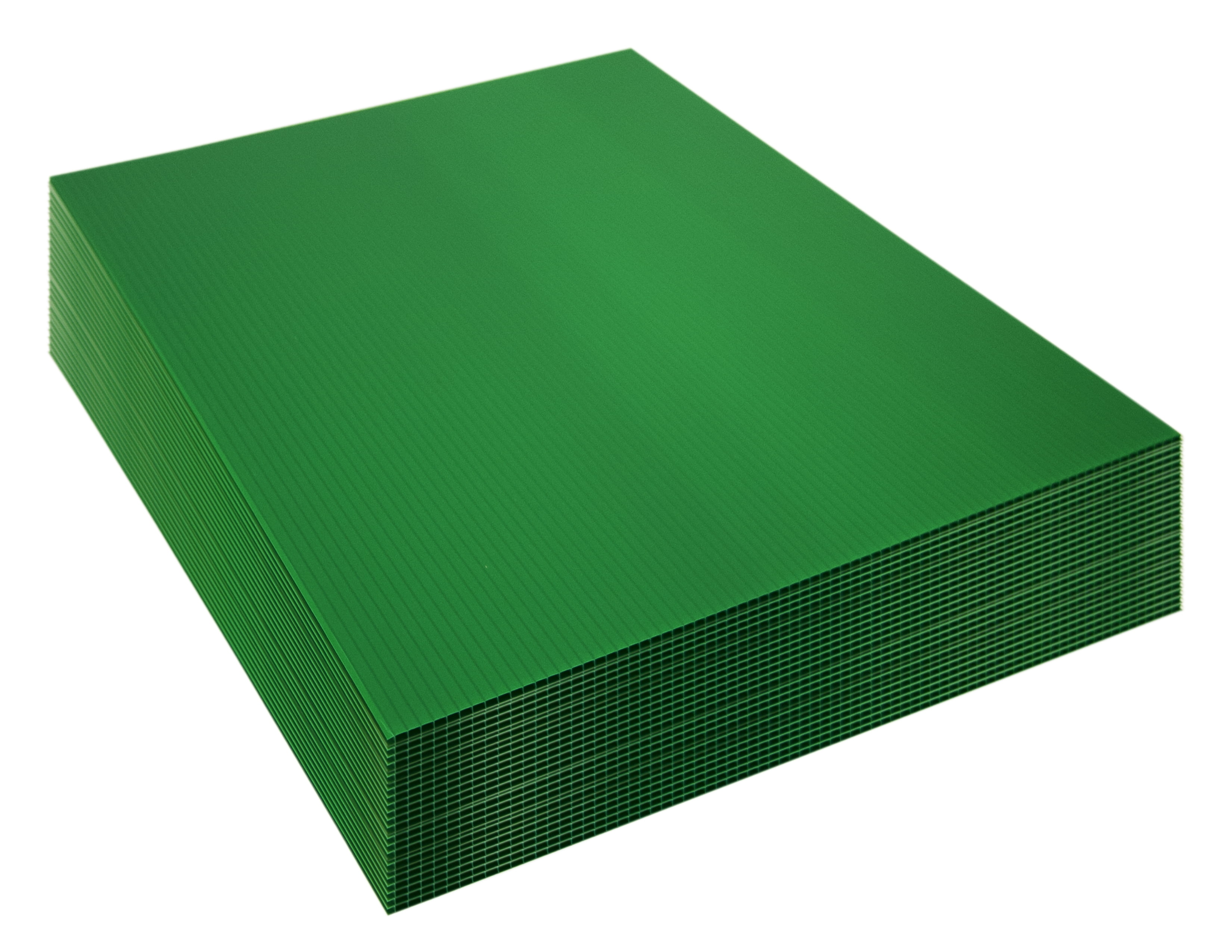 24x36 4mm Corrugated Plastic Sheets 100 Pack Green Waterproof ...
