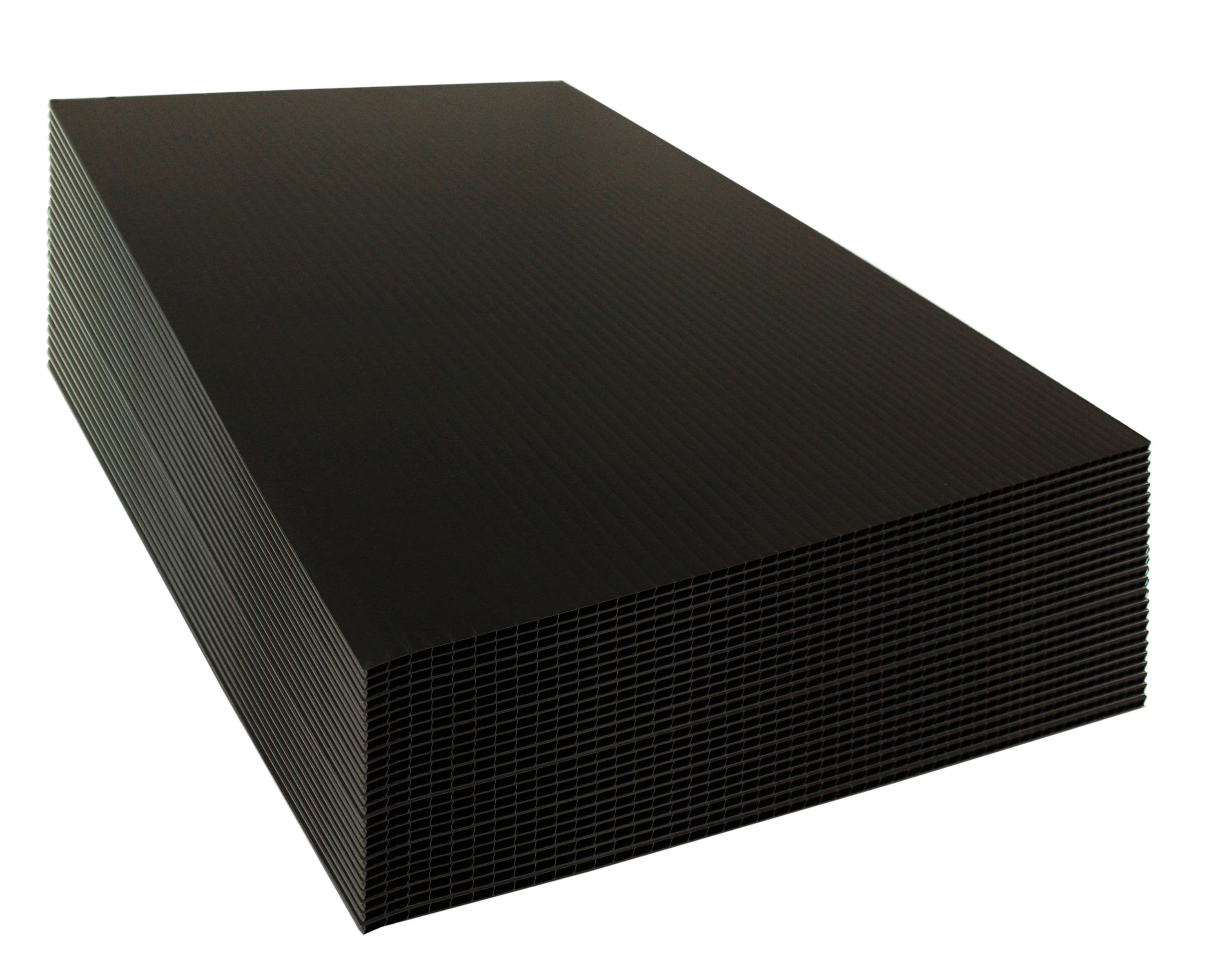 24x36 4mm Corrugated Plastic Sheets 5 Pack Black Waterproof Lightweight ...