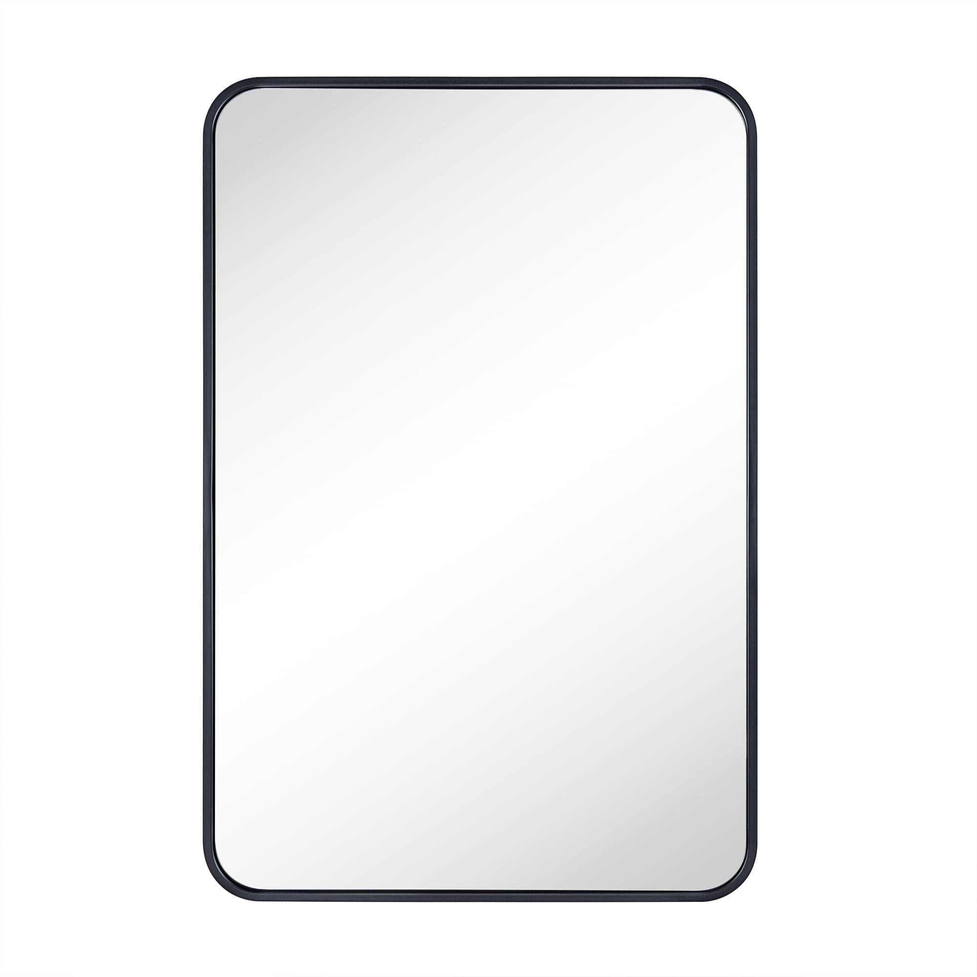 24x36'' Black Mirrors for Bathroom, Matte Black Bathroom Vanity Mirror, Rounded Rectangle Mirror ...