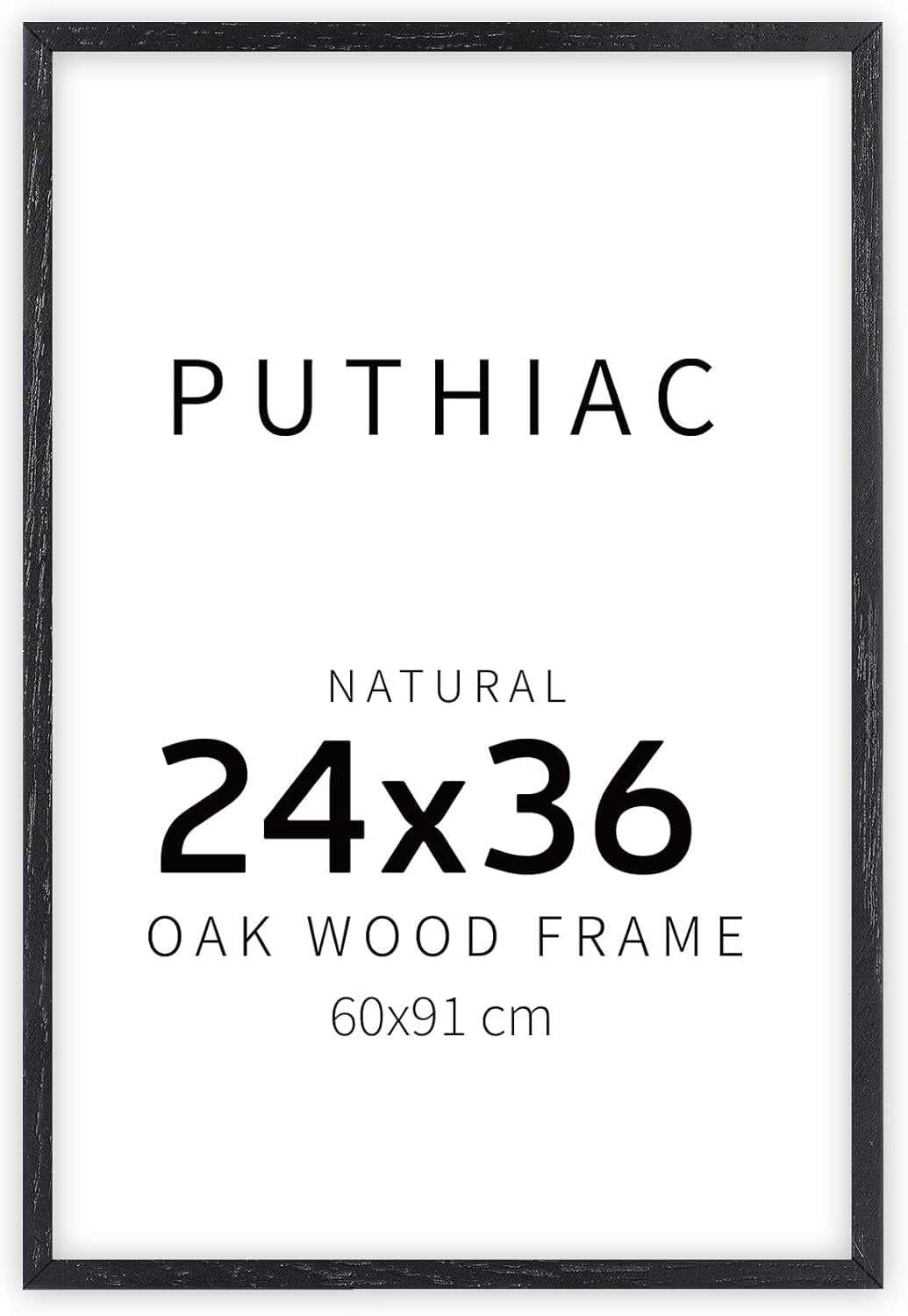 24x36 Black Oak Wood Frames - 24"x36" Poster Frames for Wall, 24x36 ...