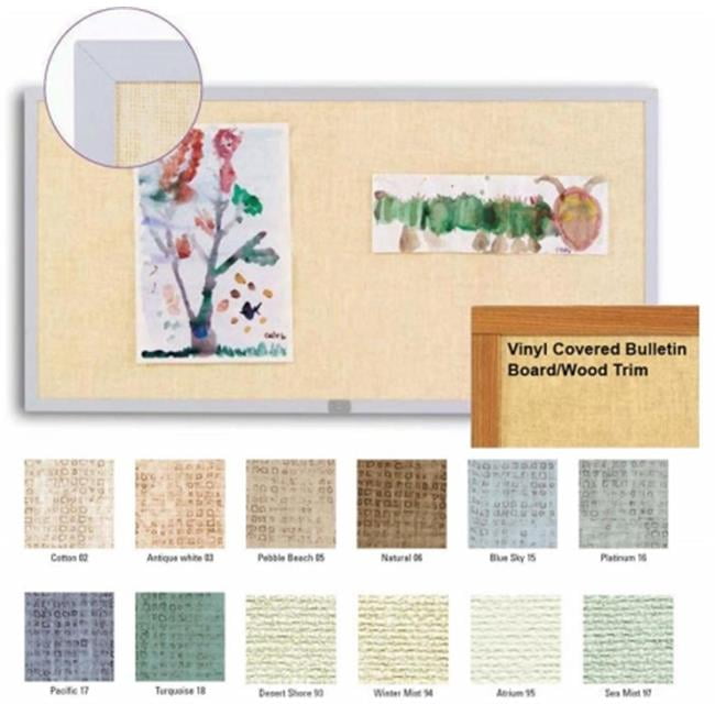 Marsh Industries WF-203-0002 Oak Wood Trim Vinyl Bulletin Board ...