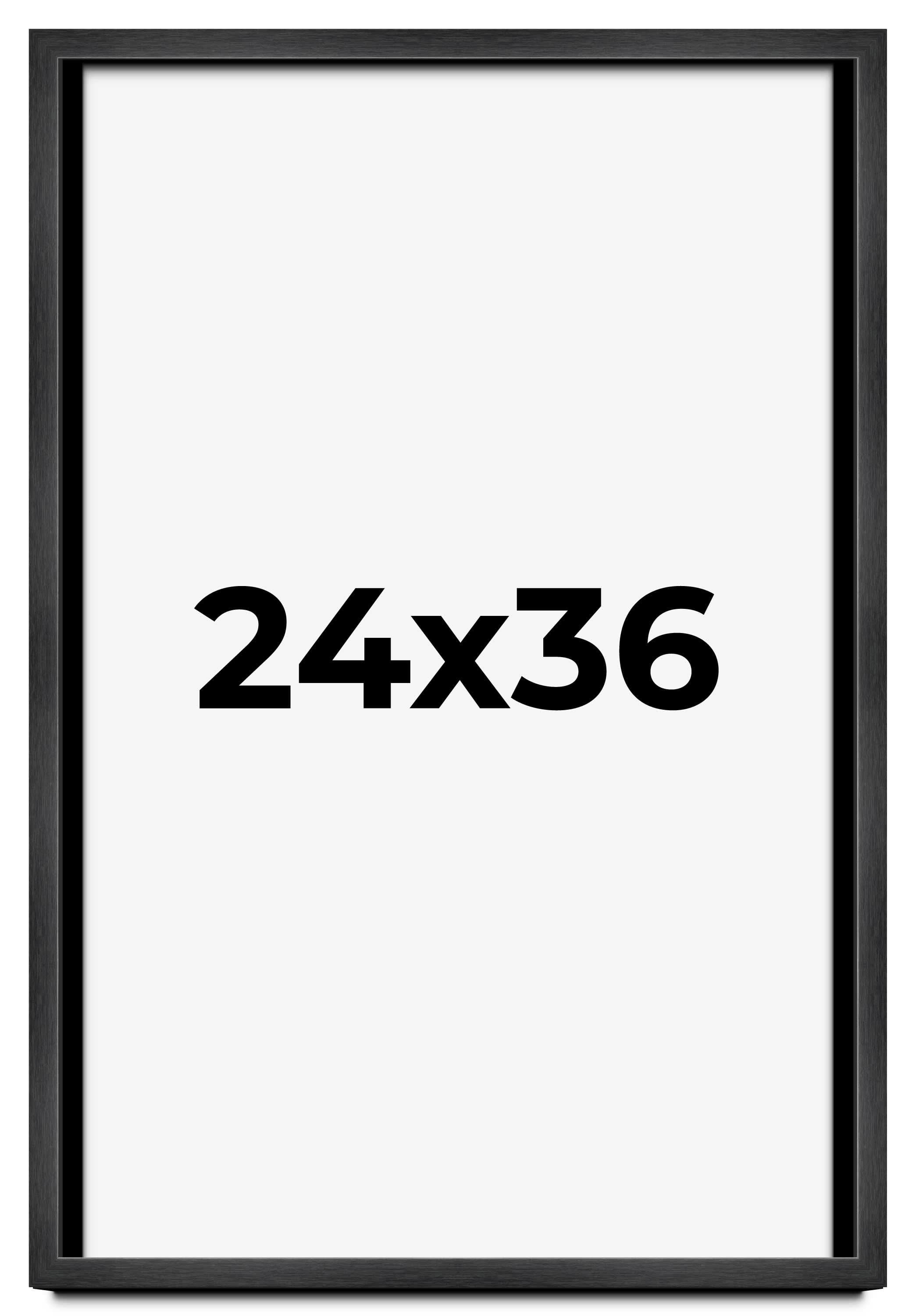 24x36 Flat Charcoal Grey Wood Frame - "The Edge" Thin - Great for ...