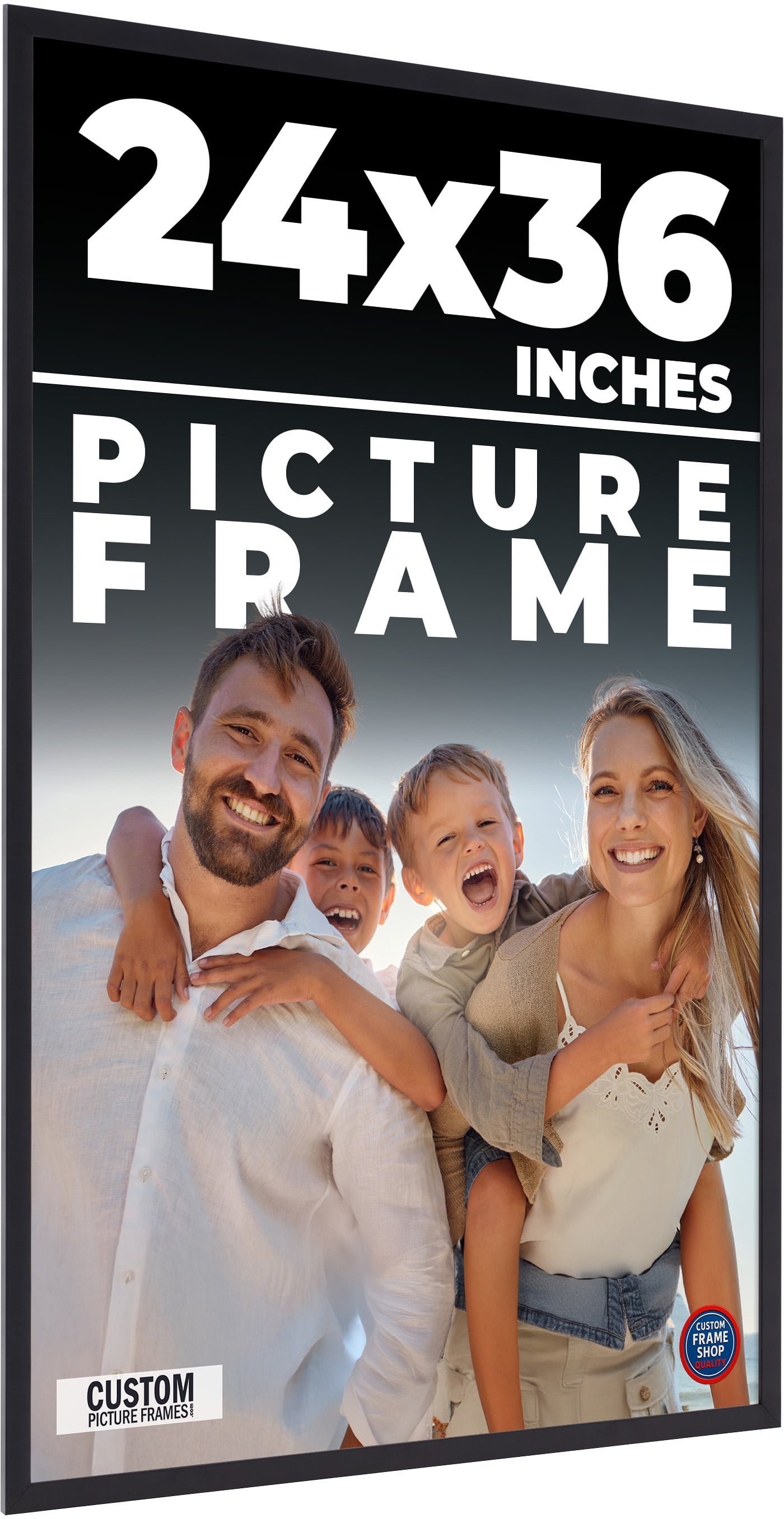 24x36 Frame Black Real Wood Picture Frame Width 0.75 inches | Interior ...