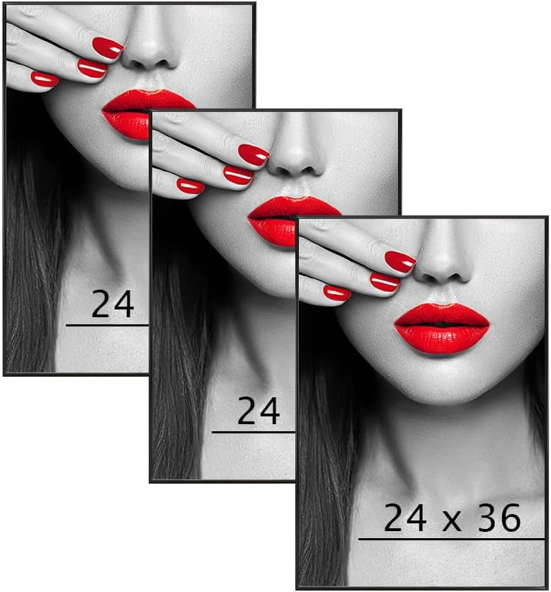 24x36 Frame Black, Set of 3Pcs 24 x 36 Frames for Home , Office ...