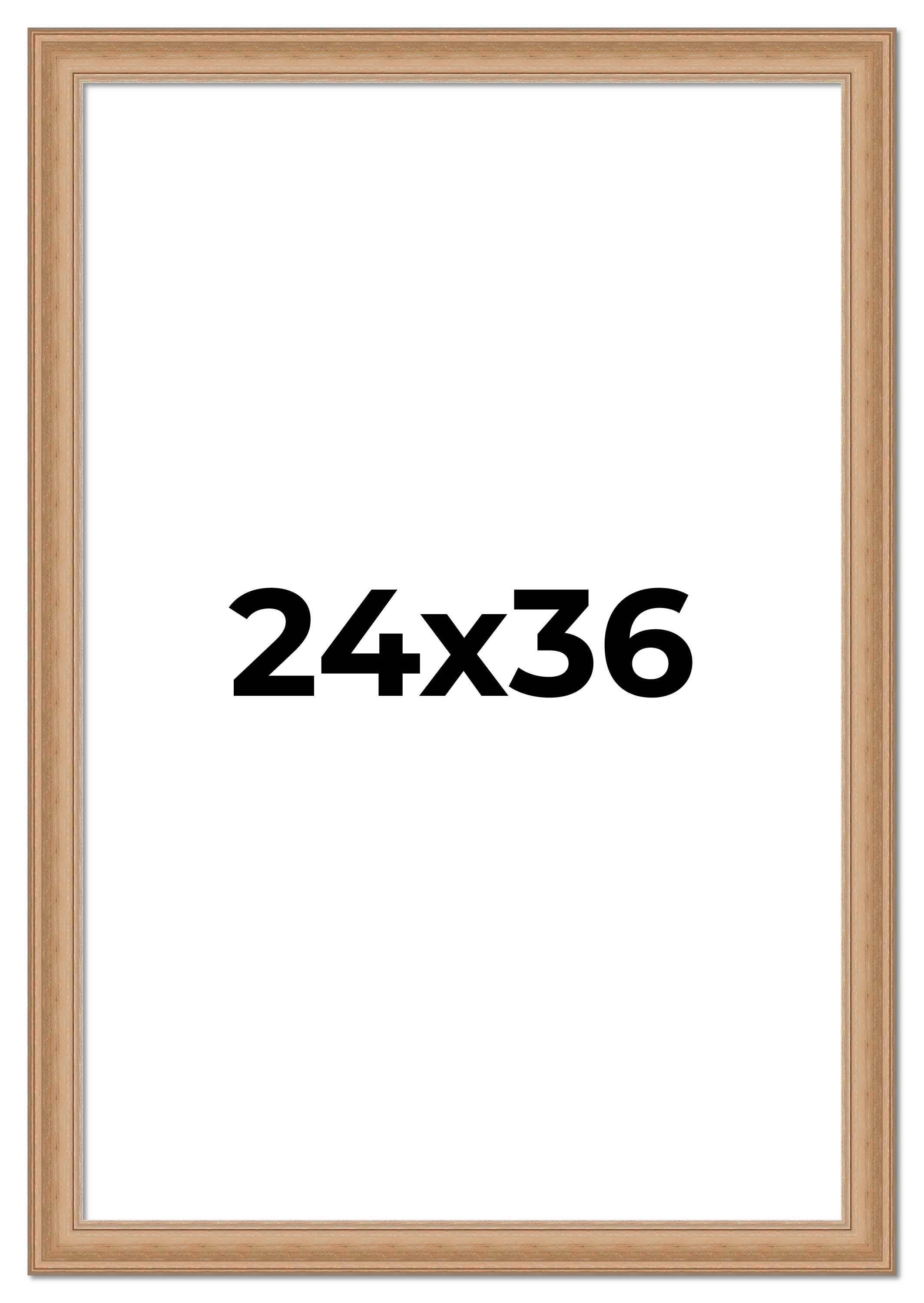 24x36 Frame Charleston Honey Brown Solid Wood Picture Frame Width 1.75 ...