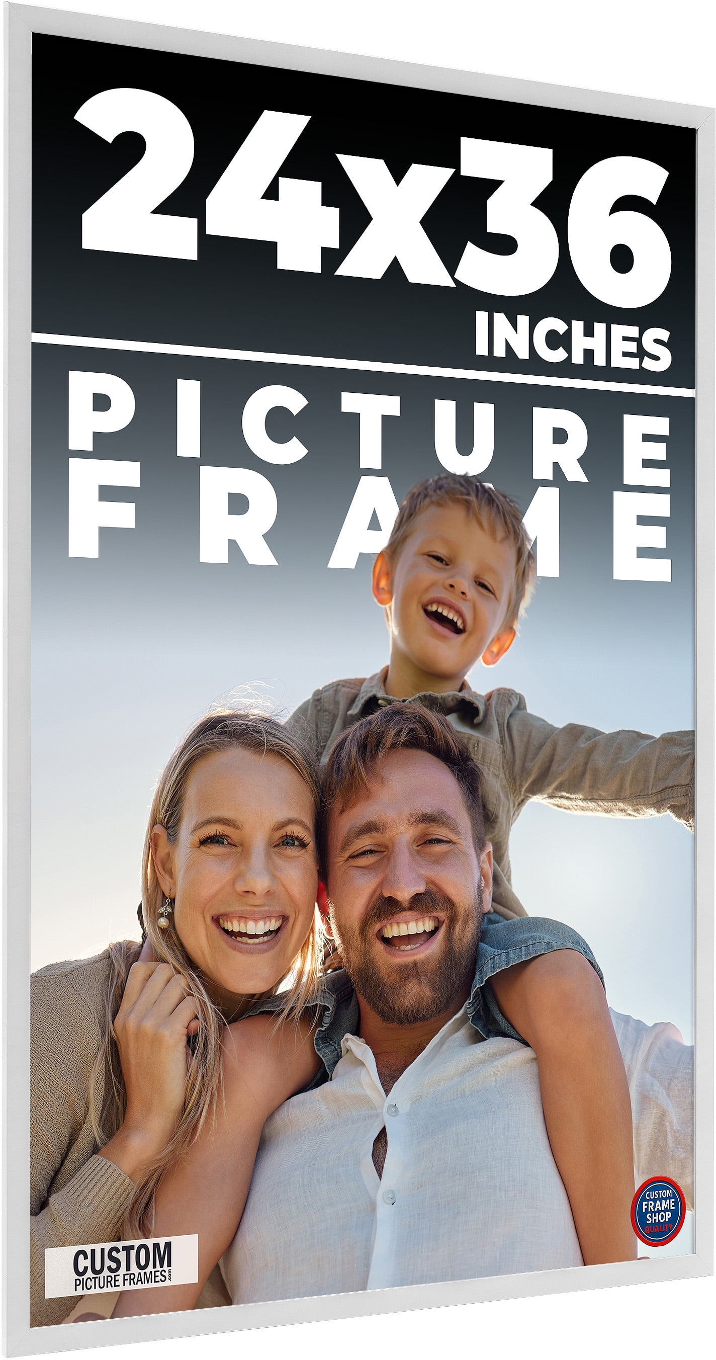 24x36 Frame White Real Wood Picture Frame Width 0.75 inches | Interior ...