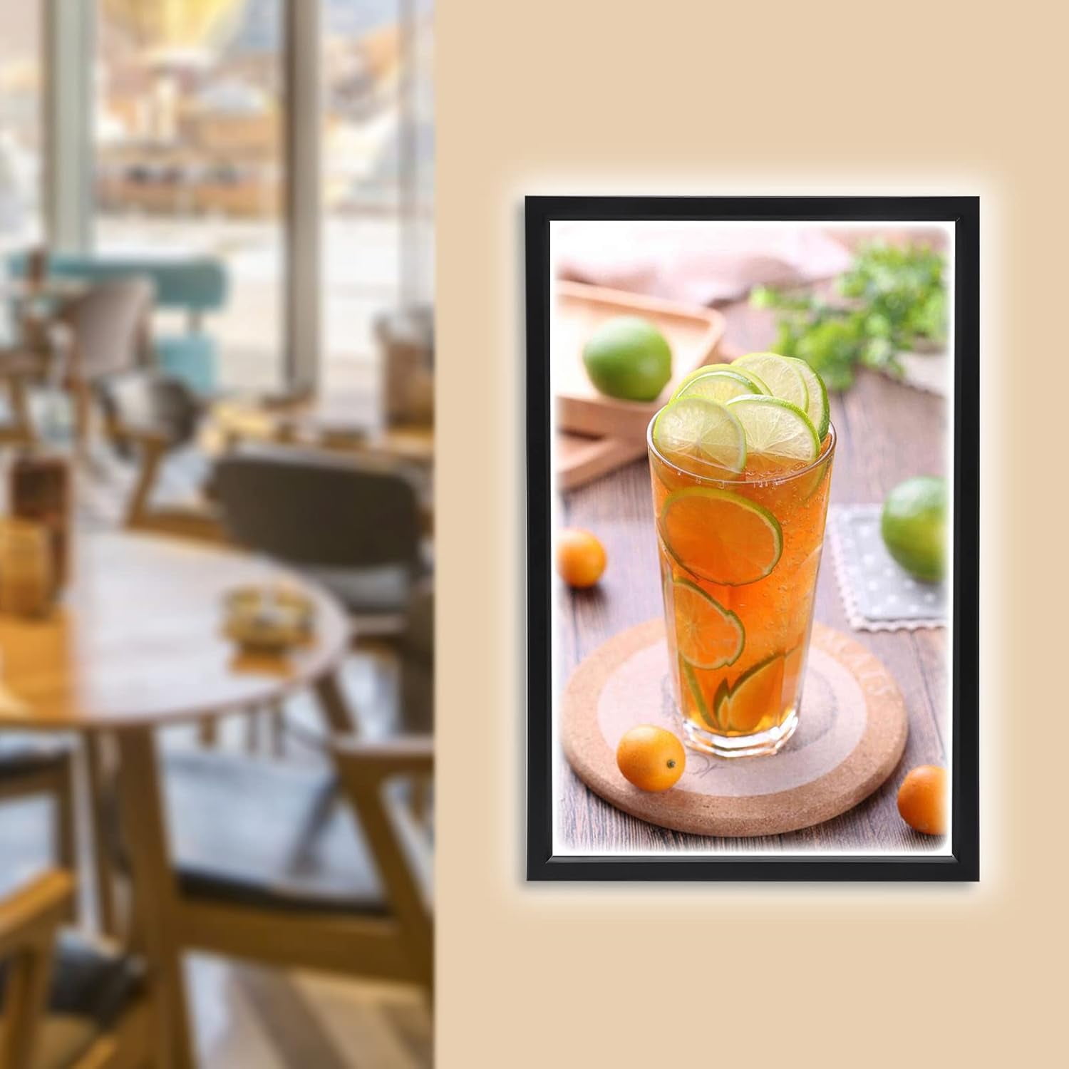 24x36 Inch Picture Photo Frame Display, LED Poster Frame, Wall Mounted ...