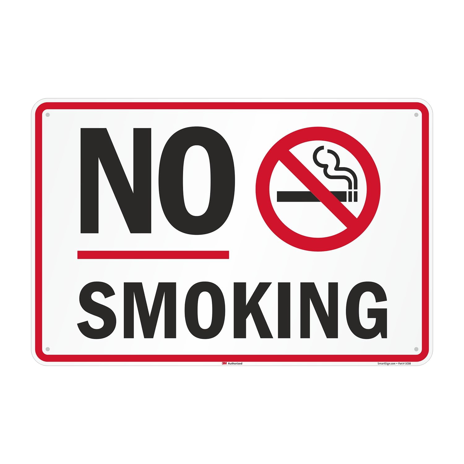 24x36 Inches No Smoking Sign, 3M Reflective Aluminum for Outdoor ...