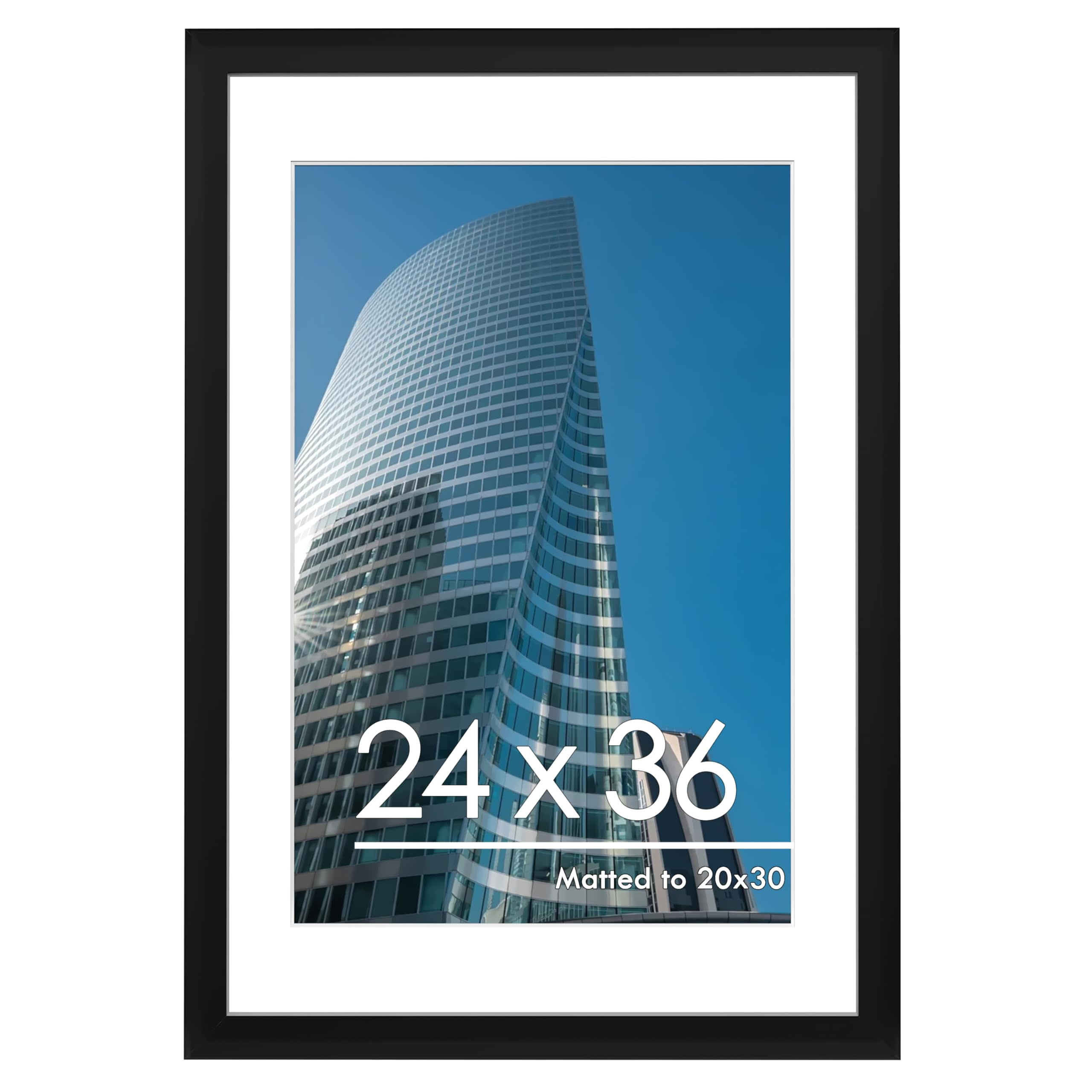 24x36 Inches Poster Frame with Mat Option, Display 20x30 or 24x36 ...