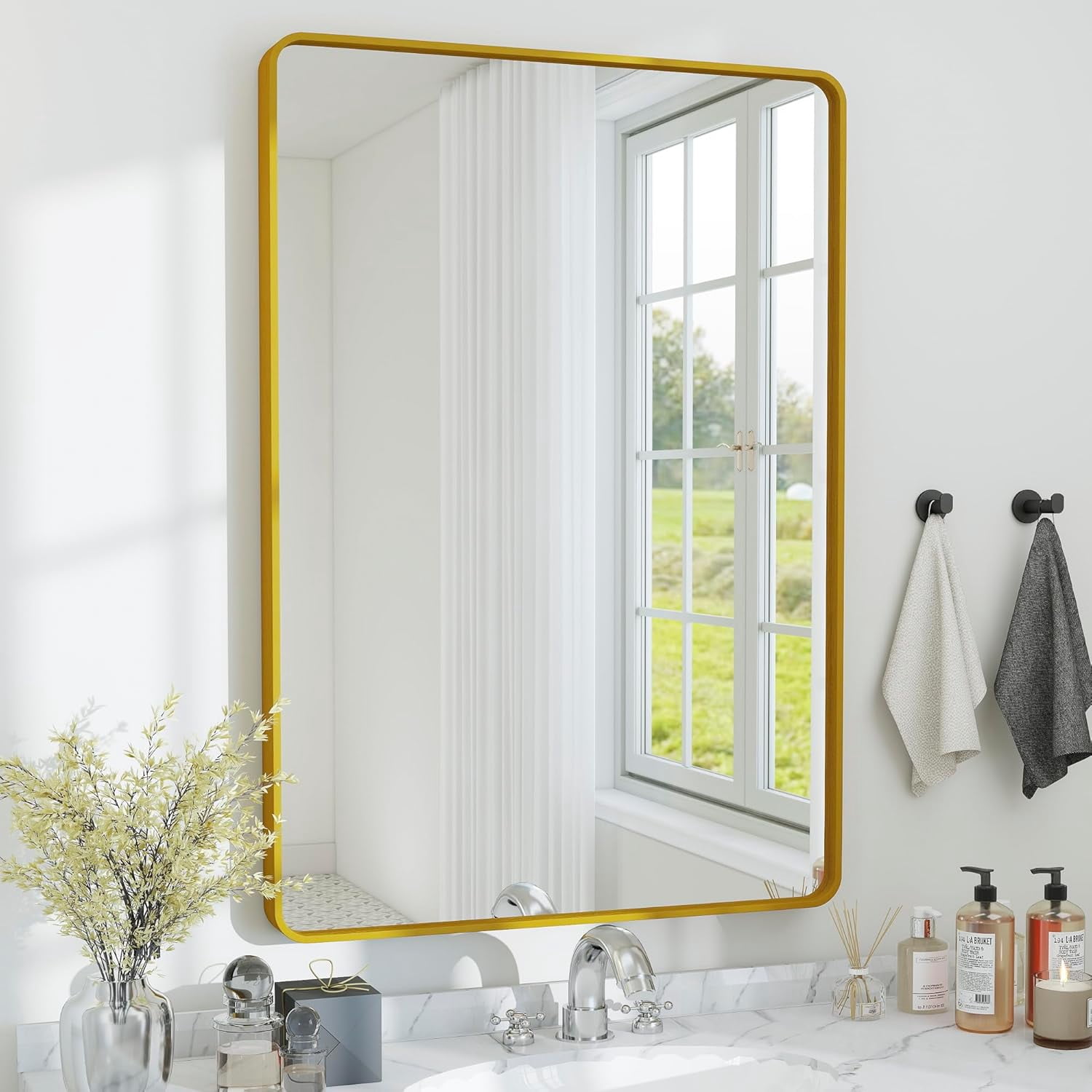 24x36 Mirror Rectangle Full Length Wall Mounted or Against Wall Alloy ...