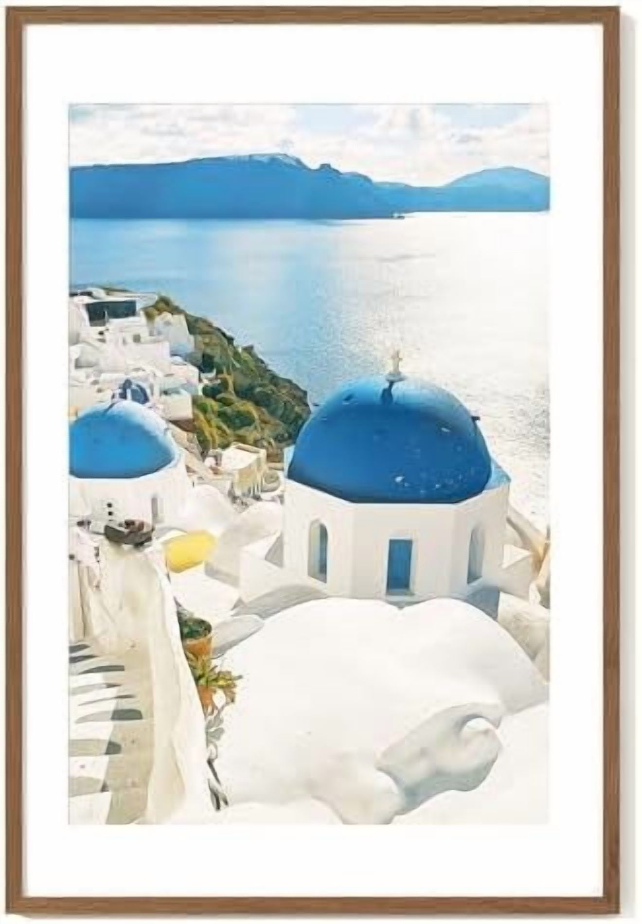 24x36 Picture Frame with Mat for 20x30, Solid Oak Wood Poster Frame ...