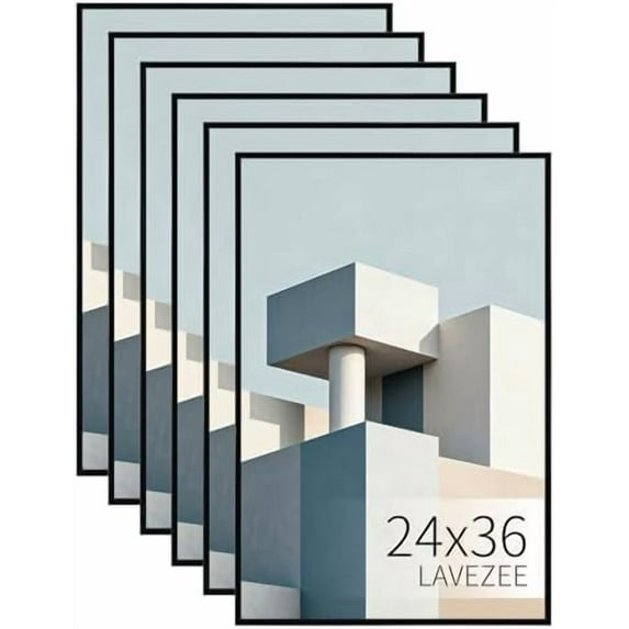 24x36 Poster Frame 6 Packs, Lightweight Poster Frames Display 24 x 36 ...