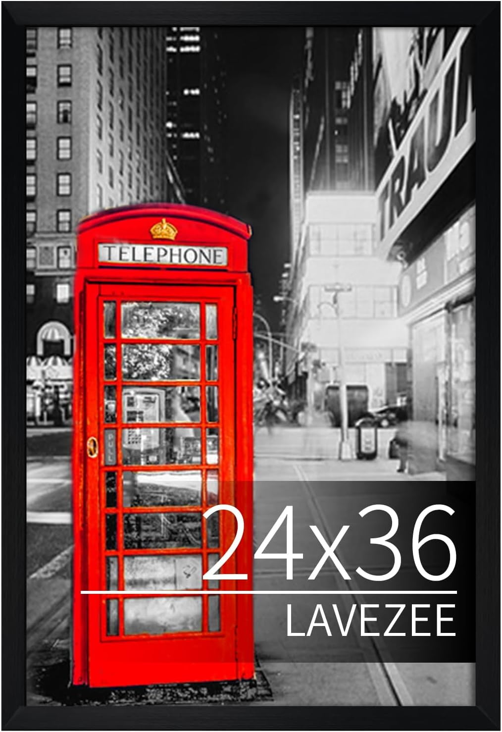 24x36 Poster Frame Black Display 24 x 36 Inch Photo Picture Frame for ...