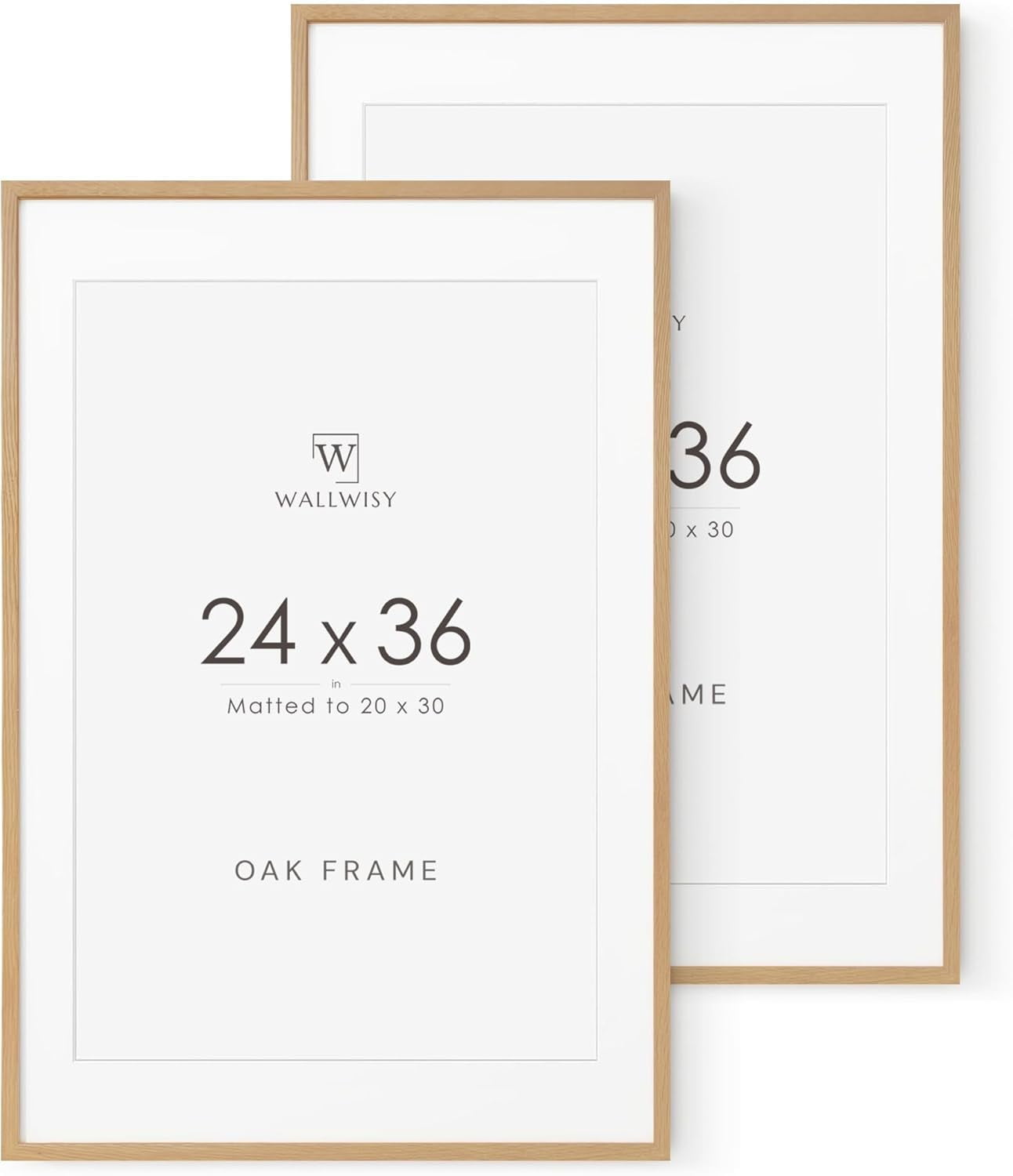 24x36 Poster Frame, Solid Oak 24 x 36 Large Picture Frames with Mat to ...