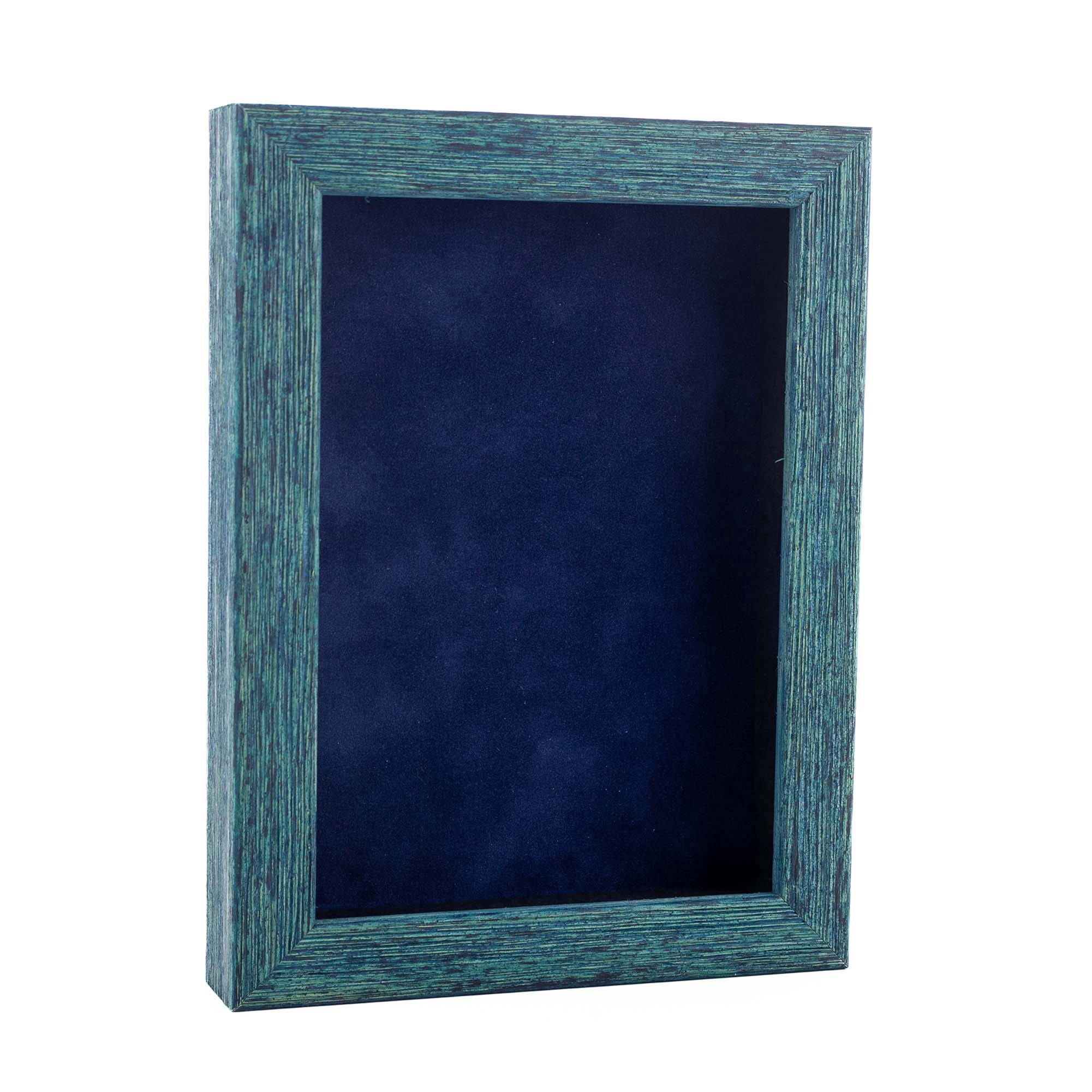 24x36 Shadow Box Frame Blue Wood | With a 1" Usable Display Depth ...