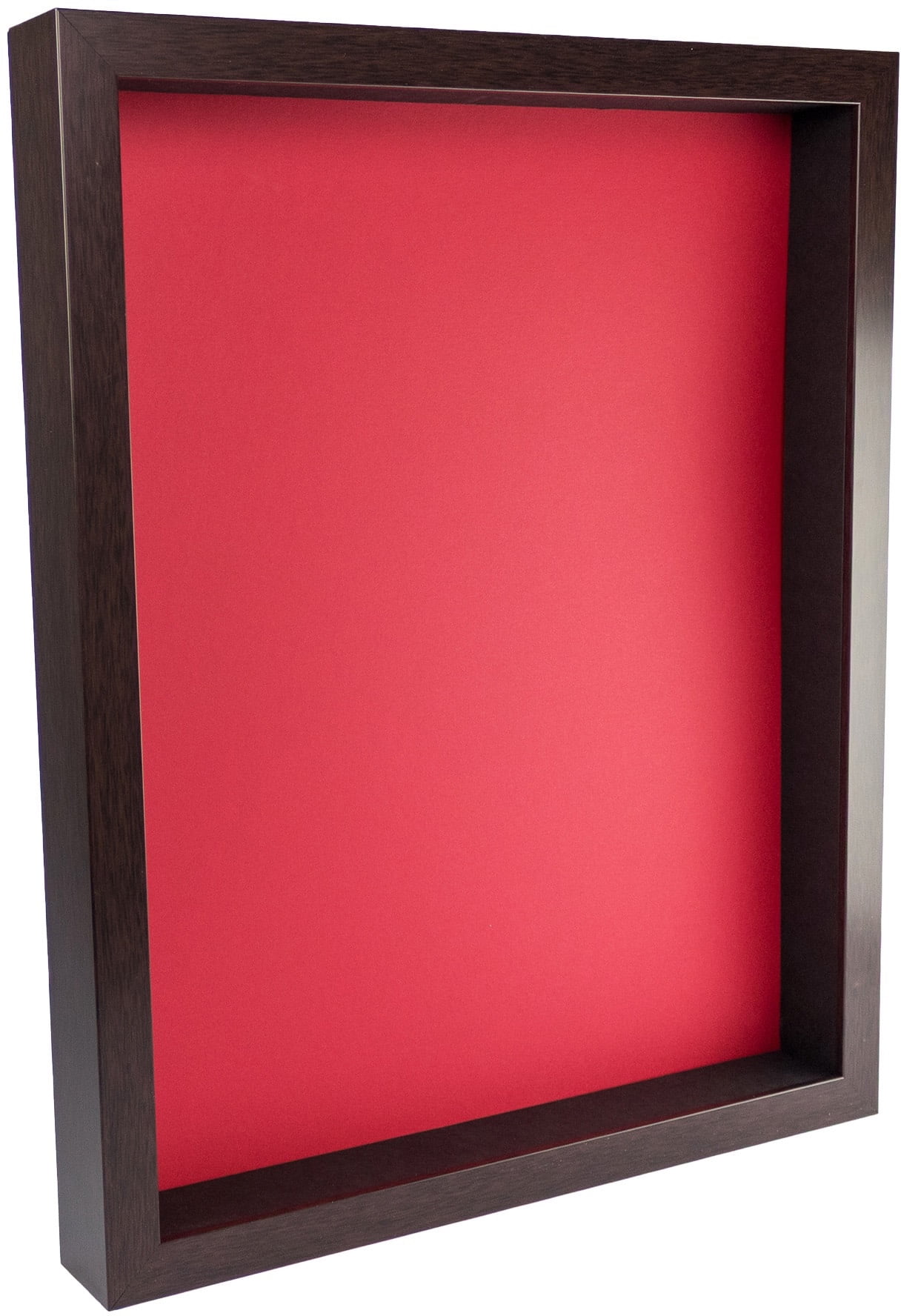 24x36 Shadow Box Frame In Brown With A 1 3/4" Usable Depth Includes Red ...