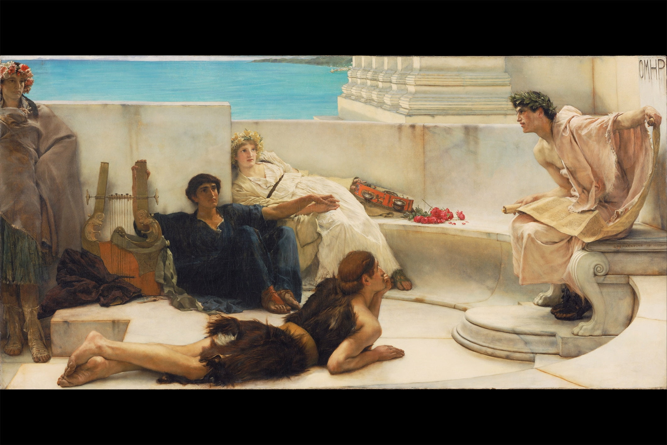 24x36 gallery poster, A Reading from Homer (1885) by Lawrence Alma ...