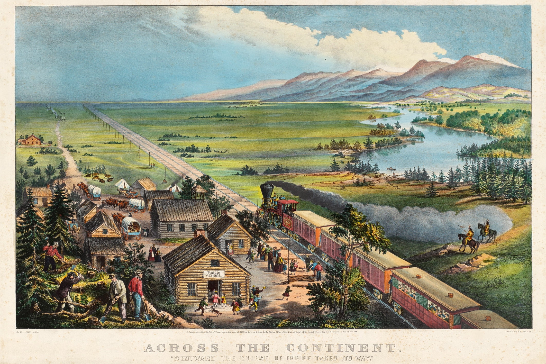 24x36 gallery poster, Across the Continent Westward the Course of ...