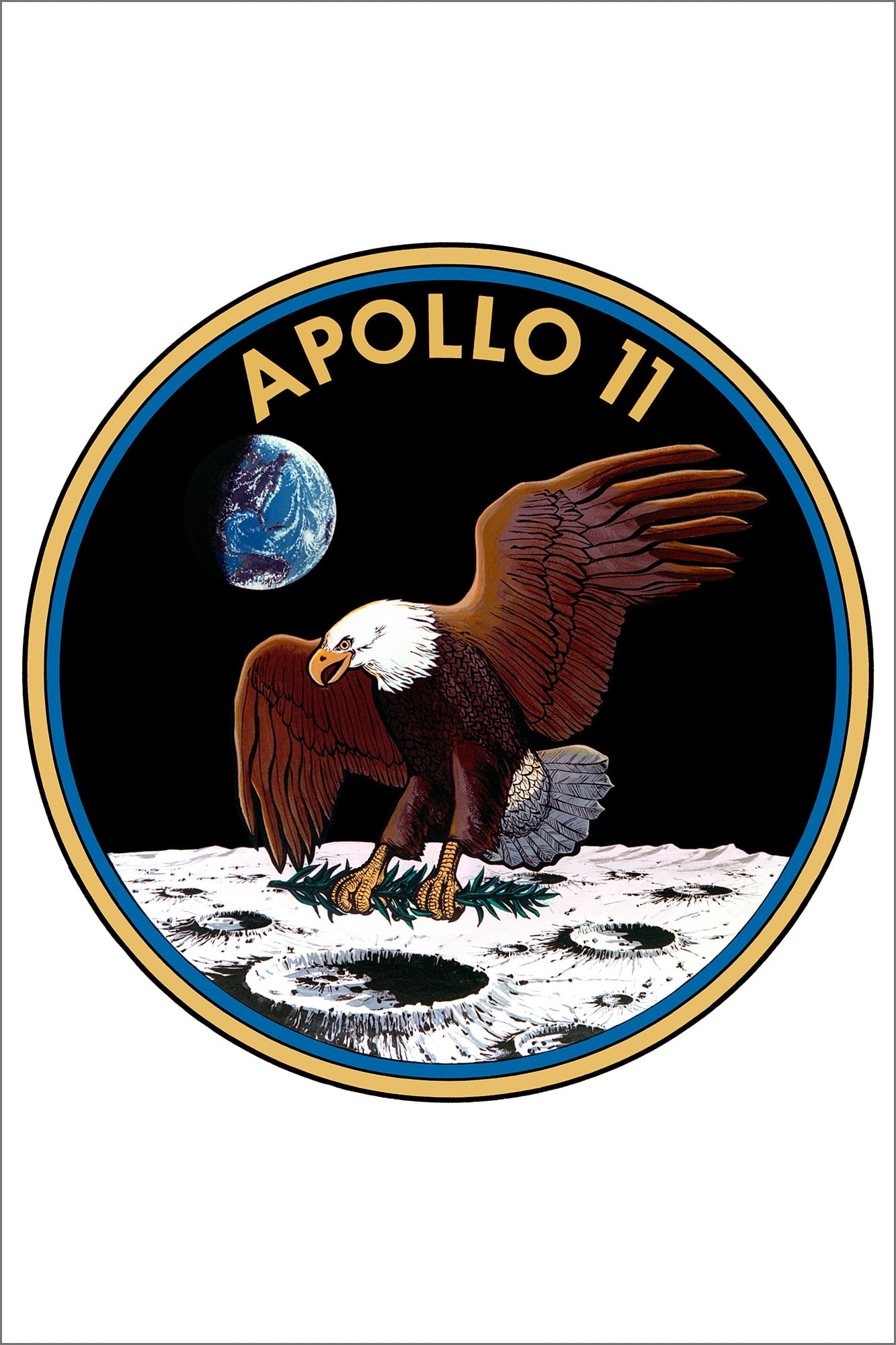 24x36 gallery poster, Apollo 11 insignia, moon landing - Walmart.com
