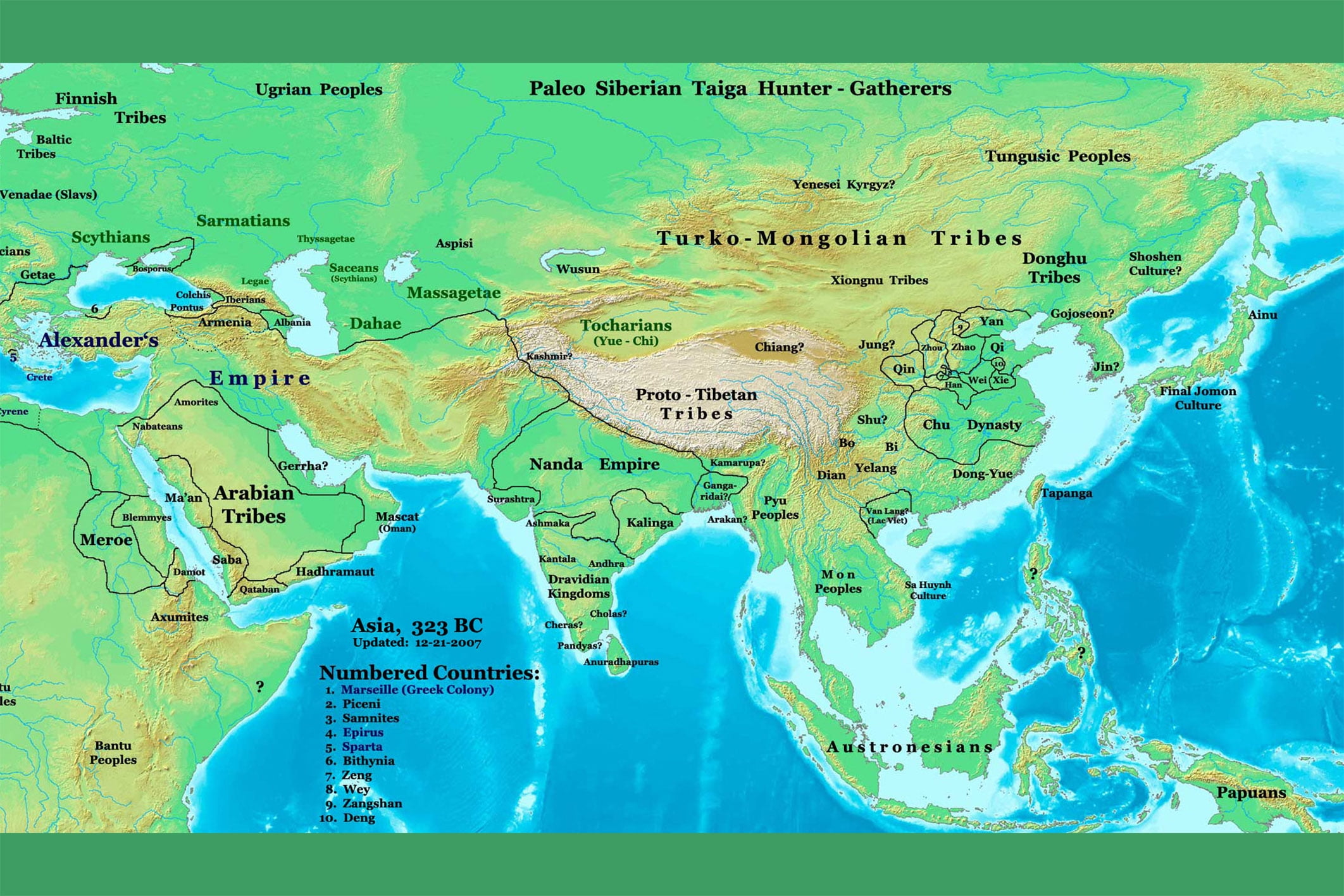 24x36 gallery poster, Asia in 323 BC, the Nanda Empire and the ...