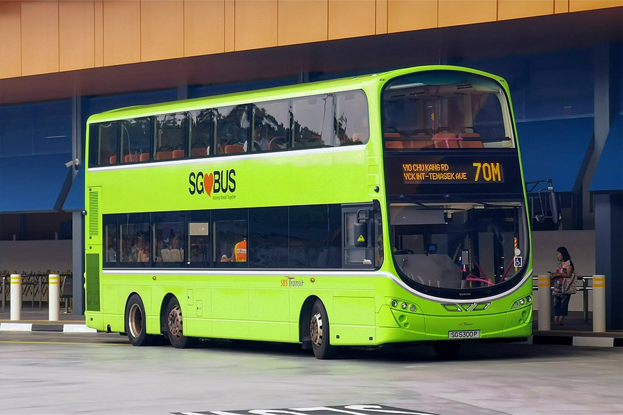 24x36 gallery poster, Doubledeck bus operated by SBS Transit - Walmart.com