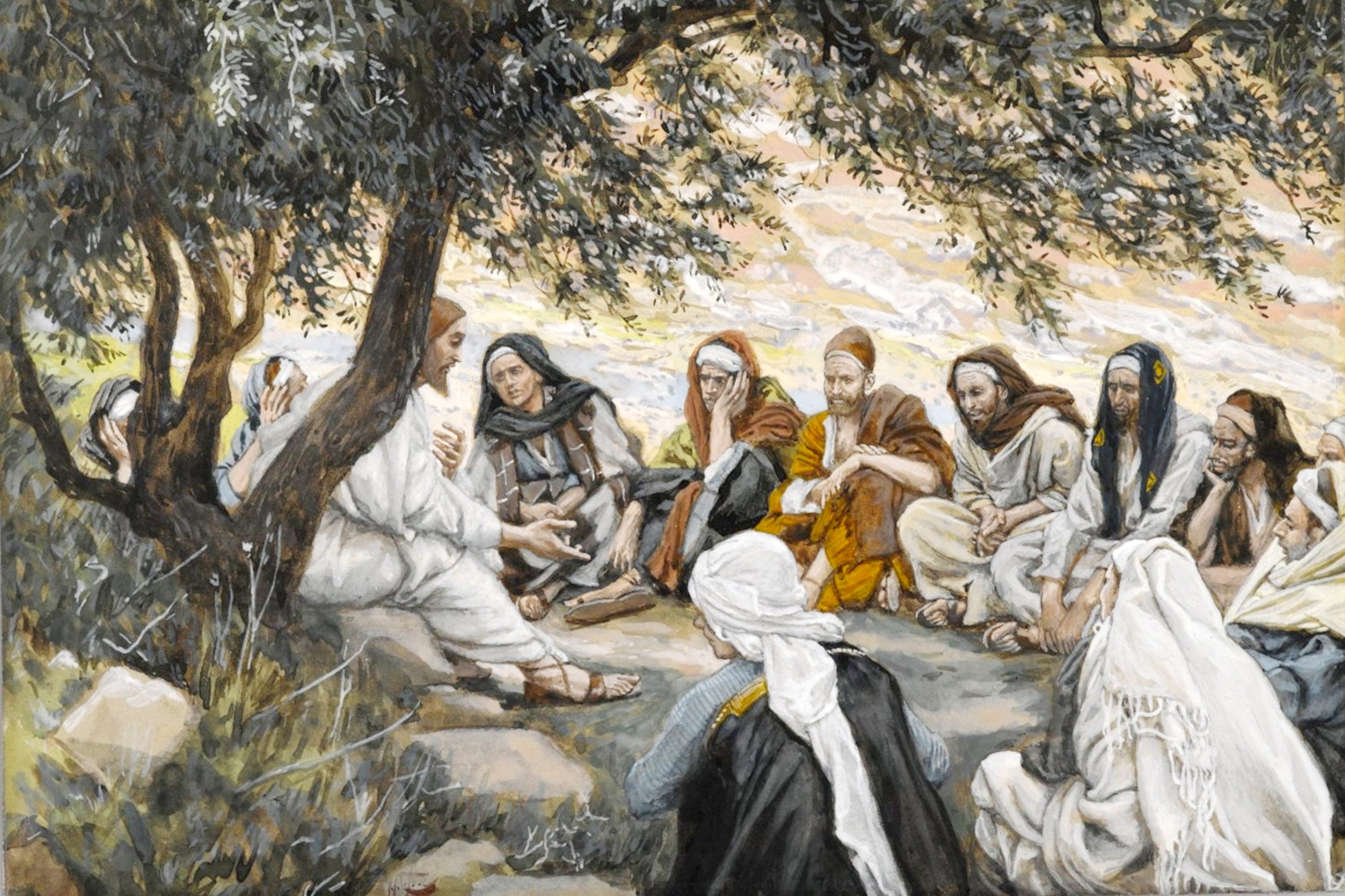 24x36 gallery poster, Exhortation to the Apostles, by James Tissot ...