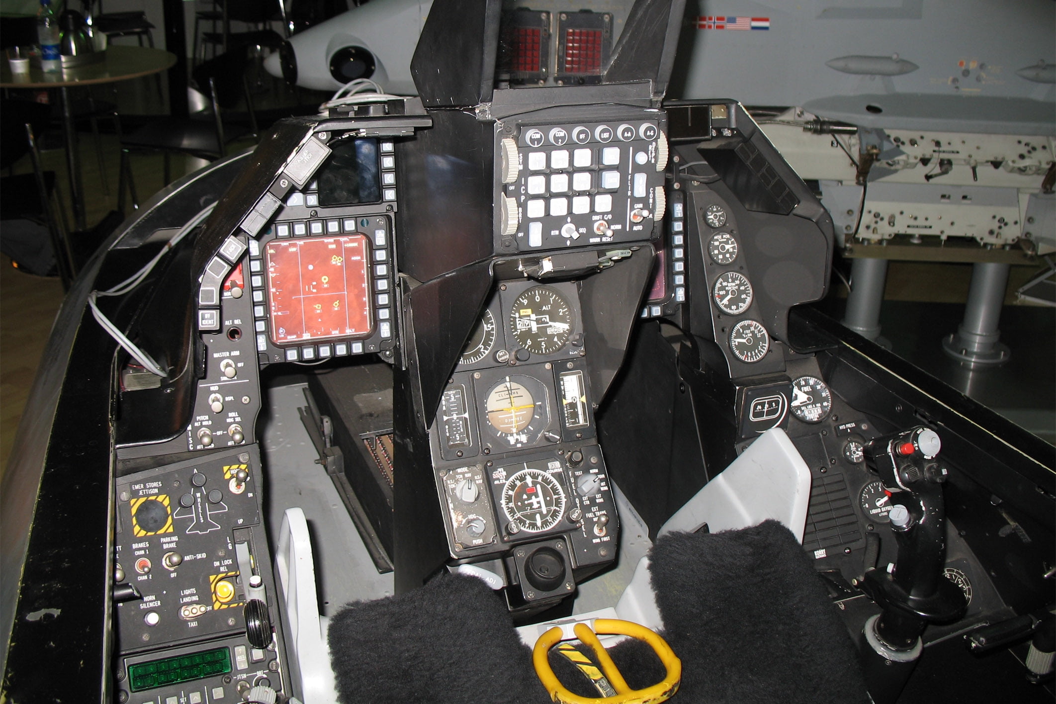 24x36 gallery poster, F-16 Fighting Falcon ground trainer cockpit (F-16 ...