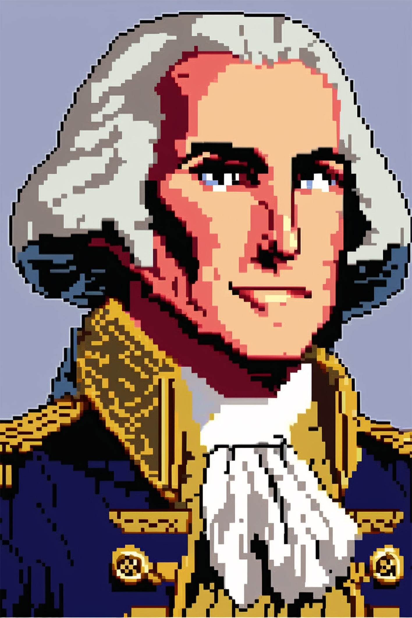 24x36 gallery poster, George Washington 8 bit pixel art p1 - Walmart.com