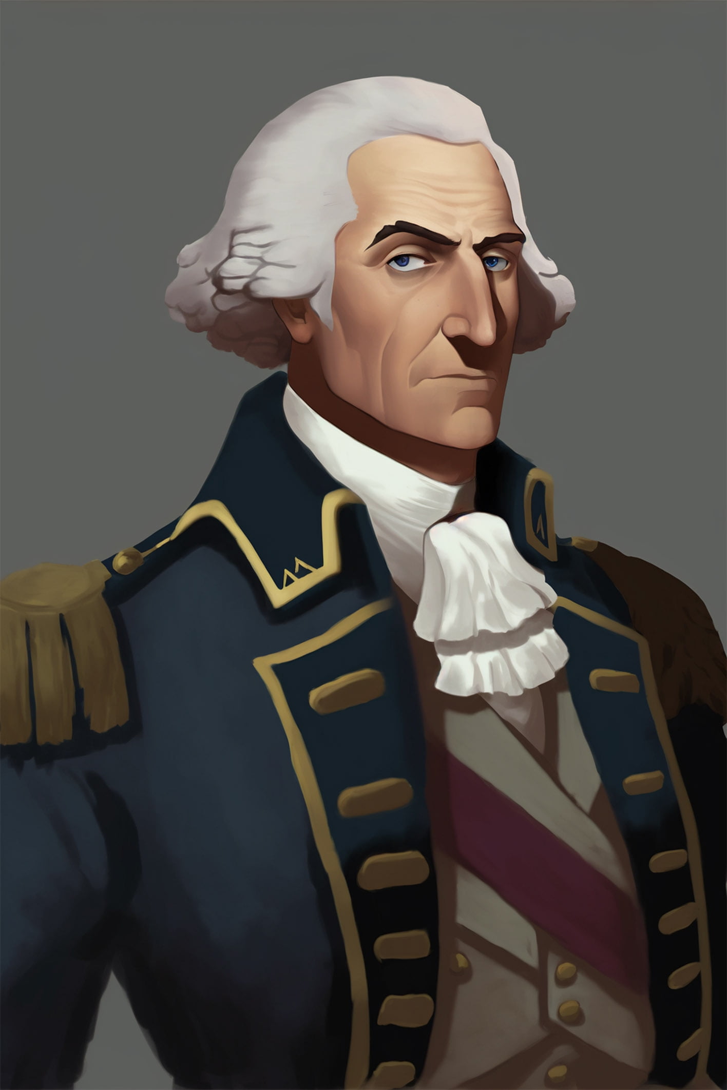 24x36 gallery poster, George Washington Anime artwork p6 - Walmart.com