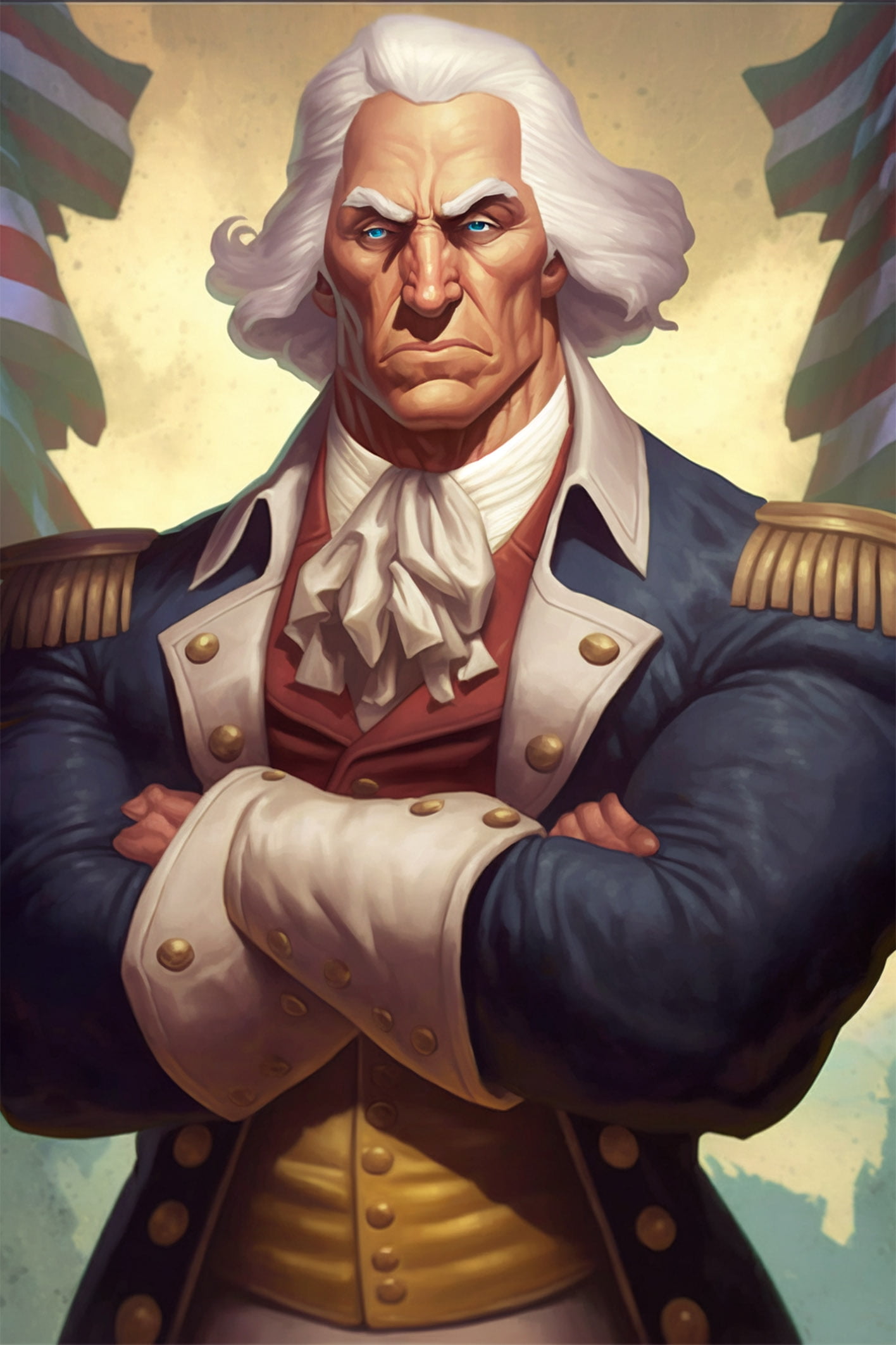 24x36 gallery poster, George Washington Anime p4 - Walmart.com