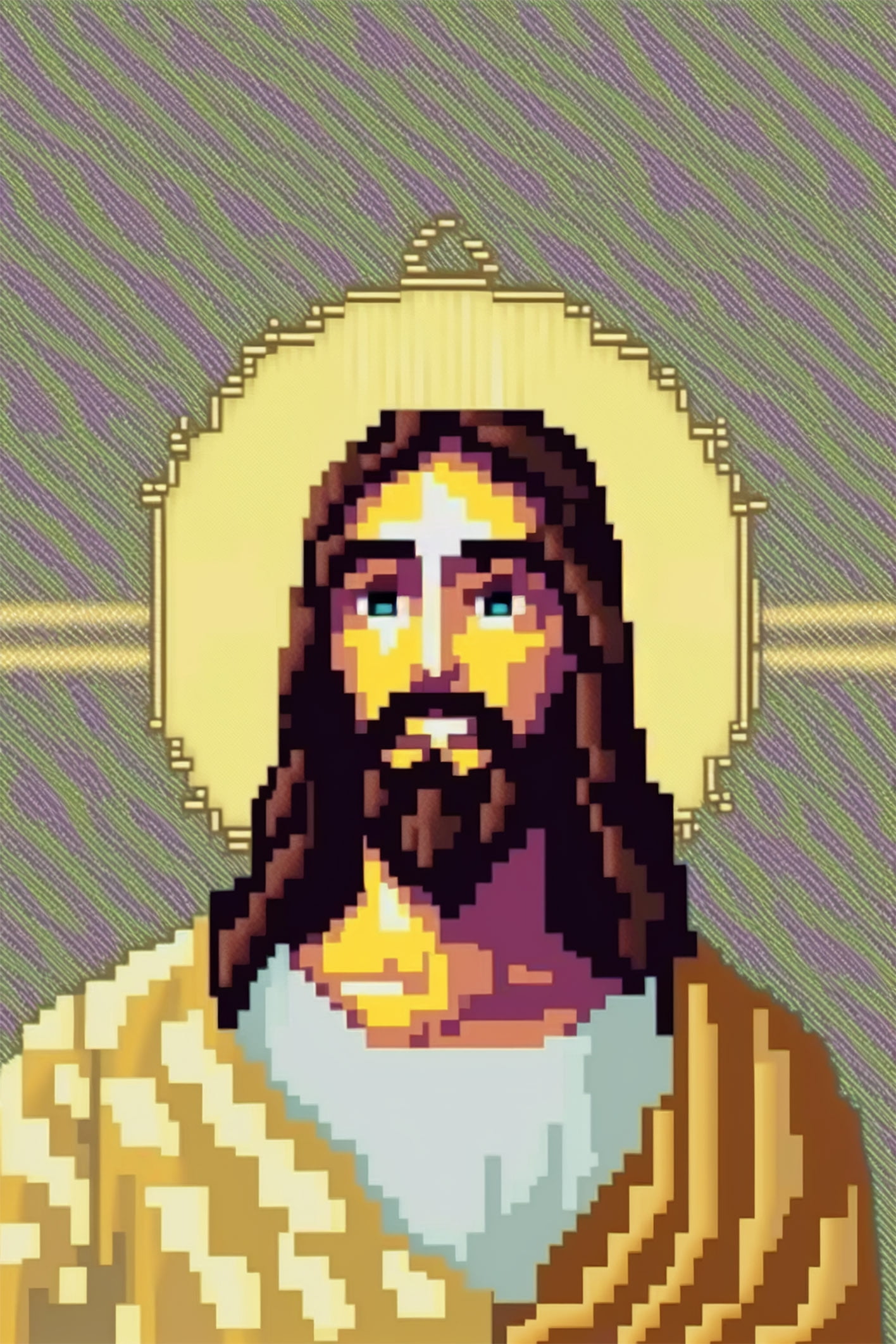 24x36 gallery poster, Jesus Christ 8 bit graphics p10 - Walmart.com