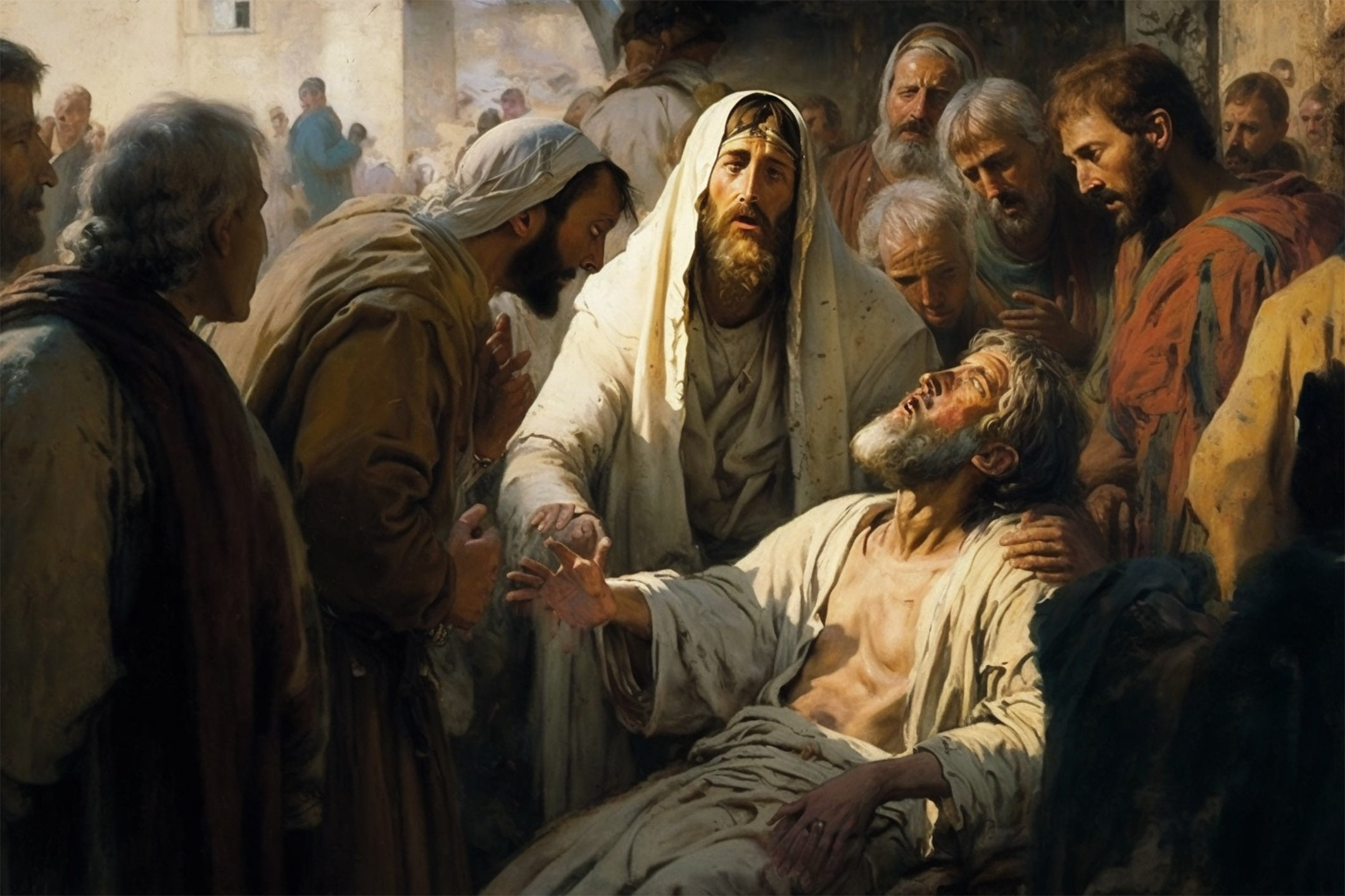 24x36 gallery poster, Jesus Christ healing the sick p5 - Walmart.com