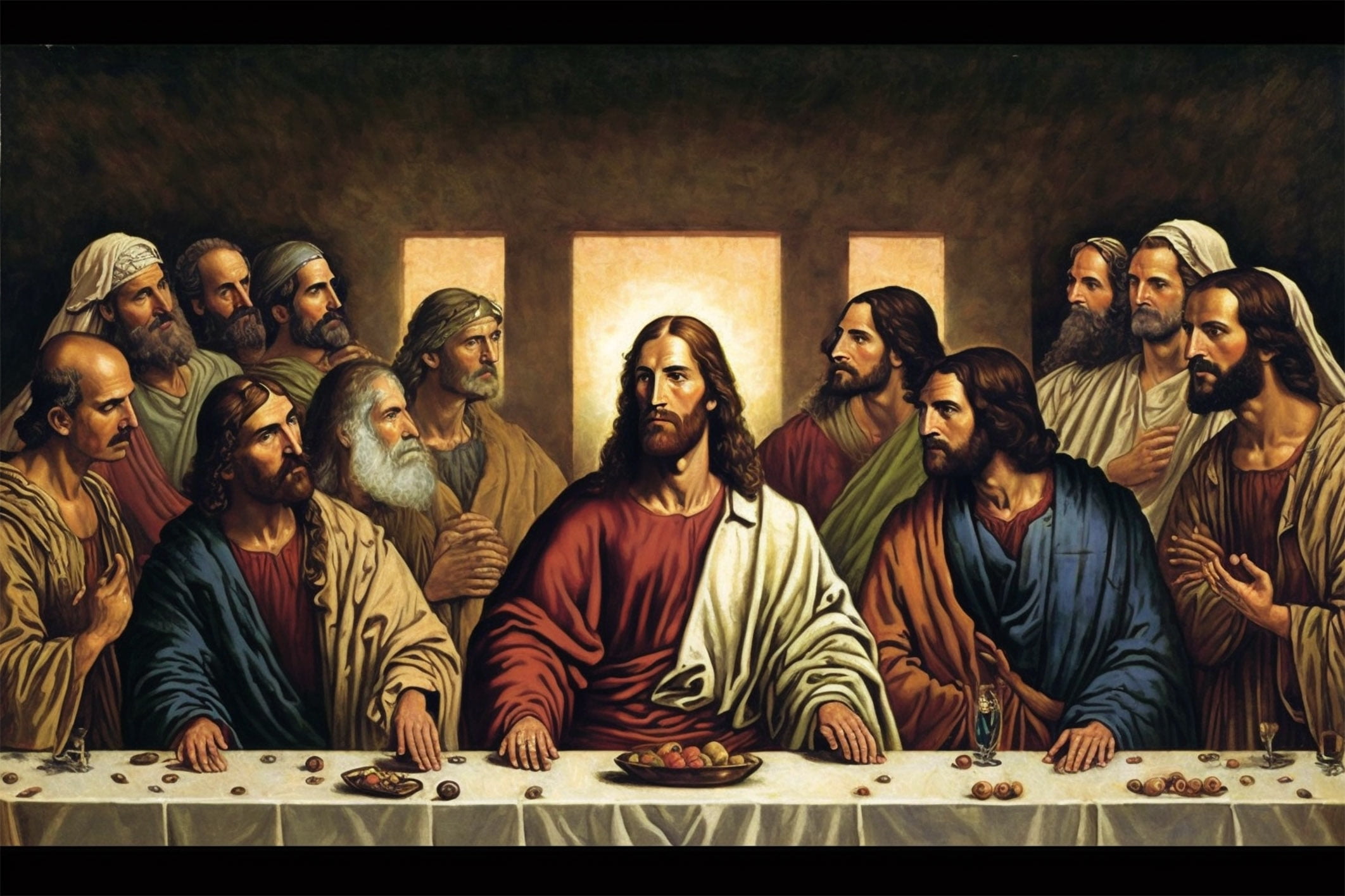 24x36 gallery poster, Jesus and the Disciples at the Last Supper ...