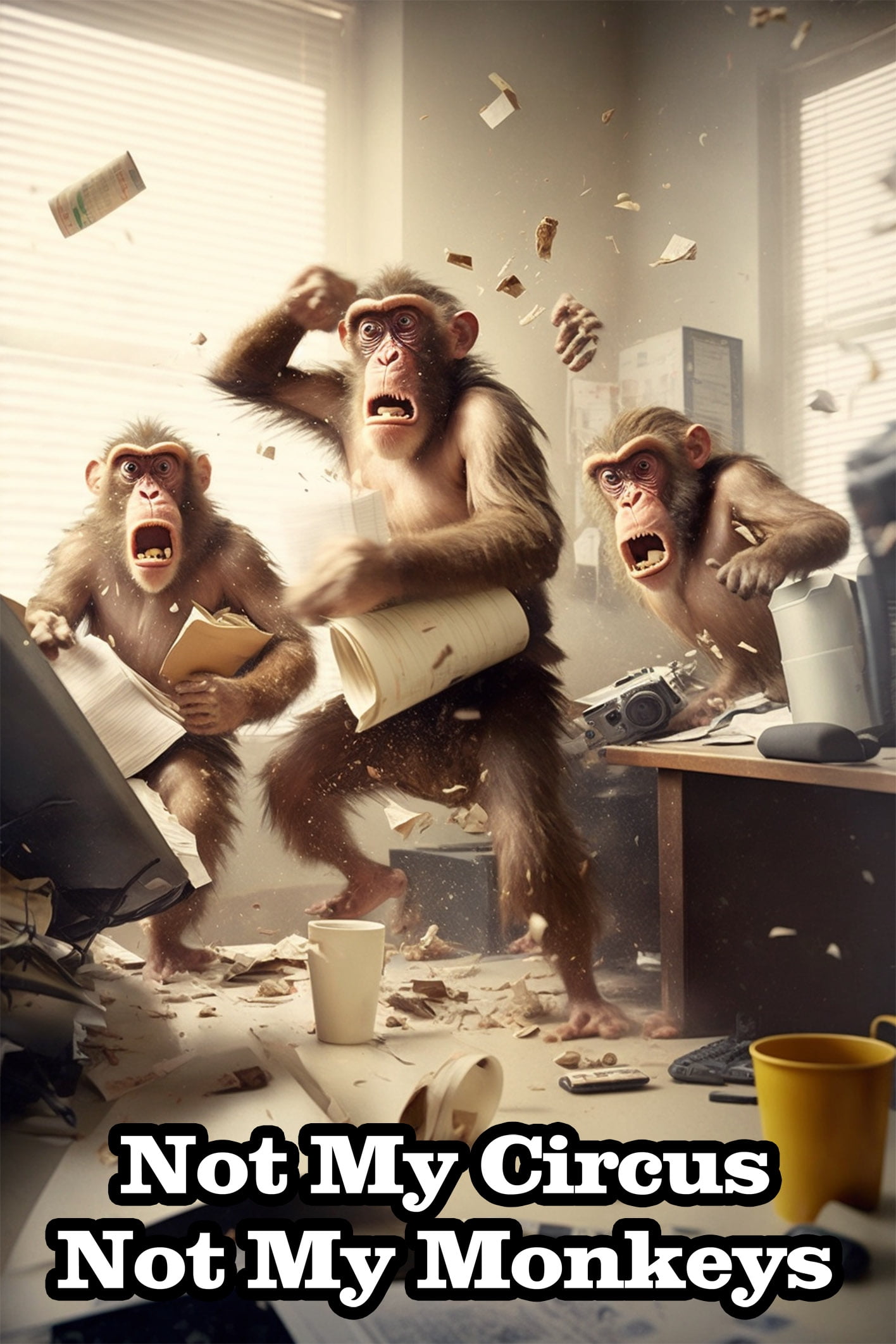 24x36 gallery poster, Not My Monkeys not my circus - Walmart.com