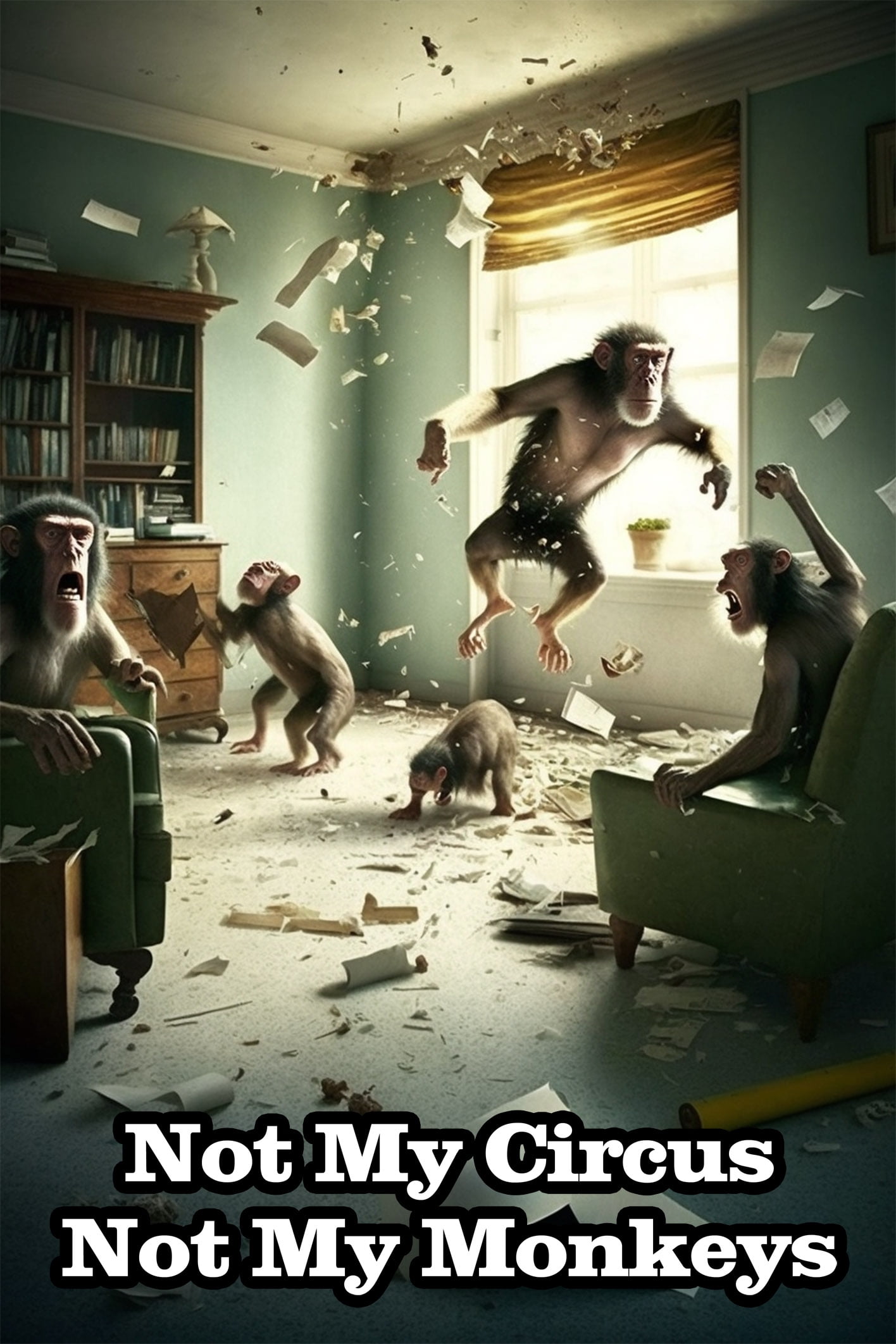 24x36 gallery poster, Not my Monkeys not my circus living room - Walmart.com
