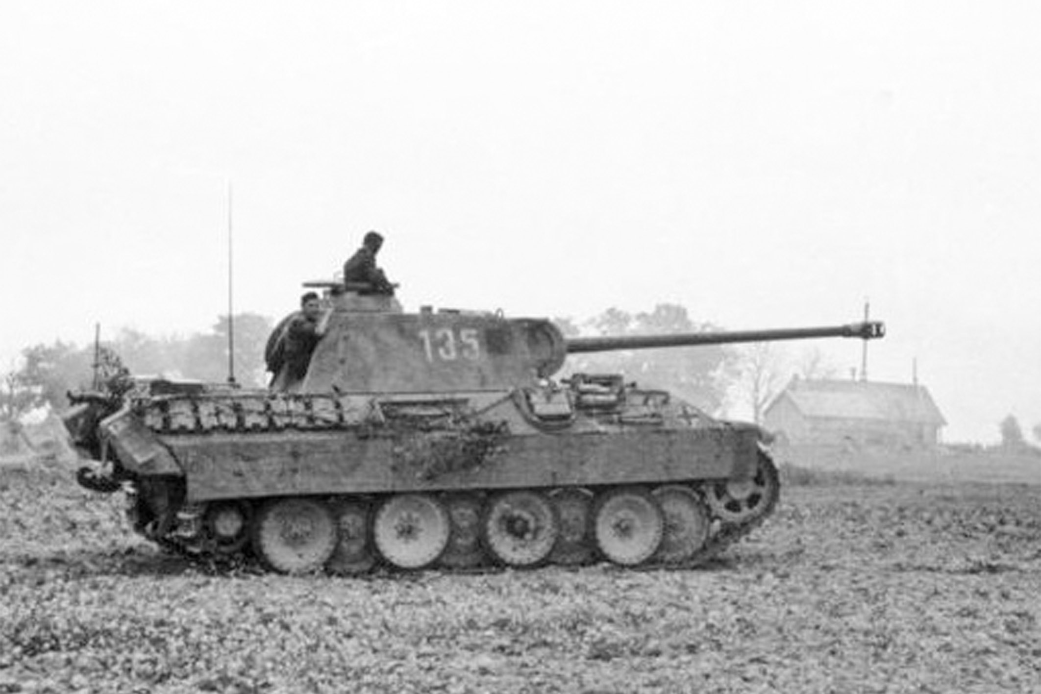 24x36 gallery poster, Panther tank with full Schurzen spaced armour ...