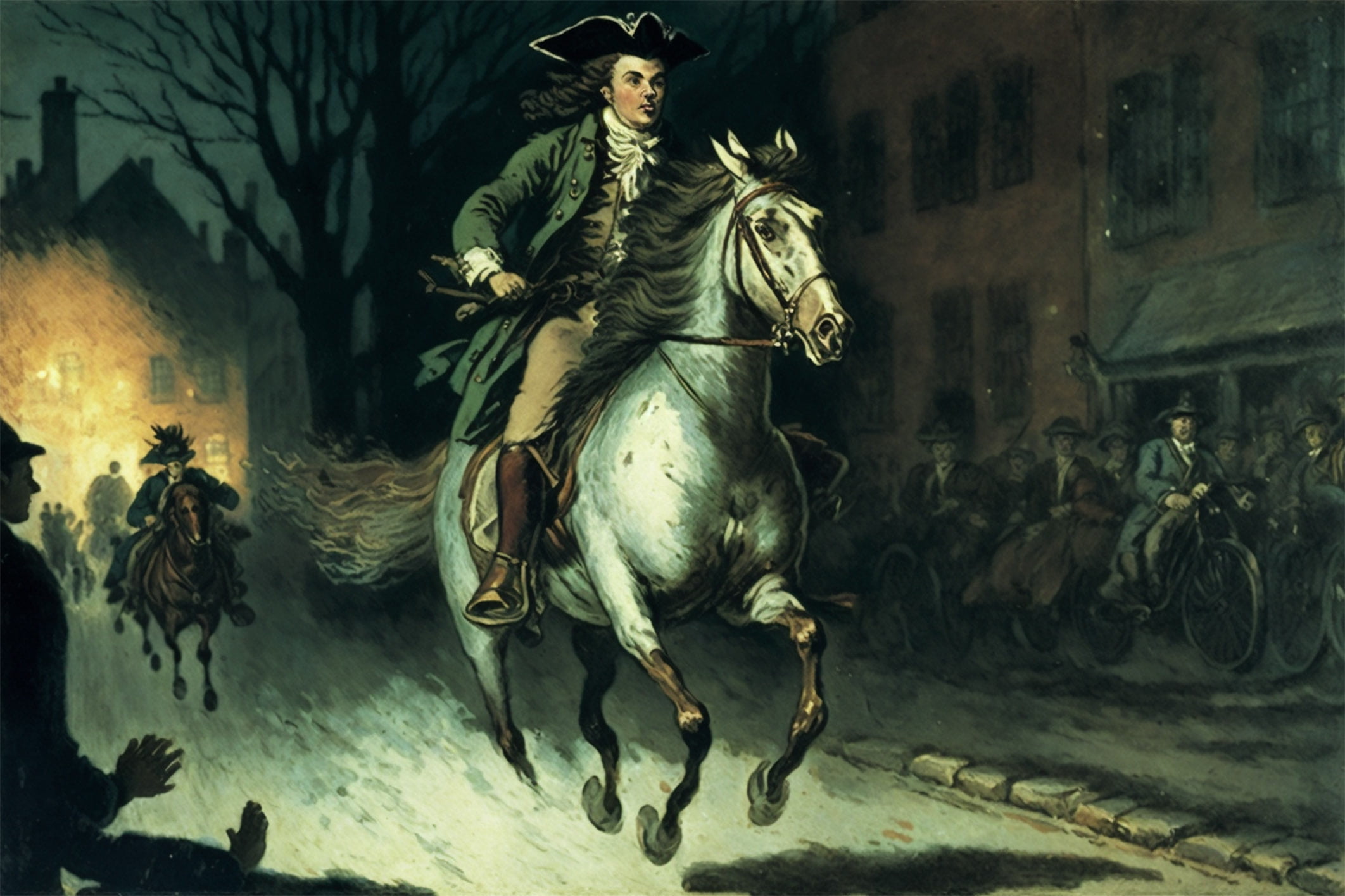 24x36 gallery poster, Paul Revere on his famous midnight ride in 1775 ...