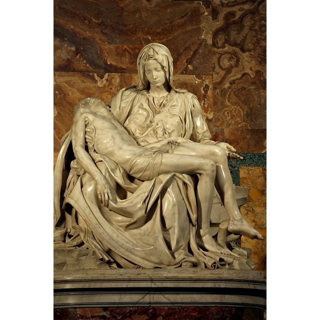 24x36 gallery poster, Pieta, by Michelangelo, St Peter's Basilica (1498 ...