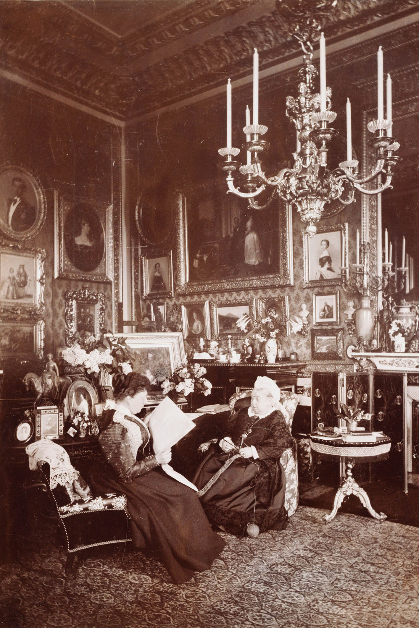 24x36 gallery poster, Queen Victoria and Princess Beatrice in the Queen ...