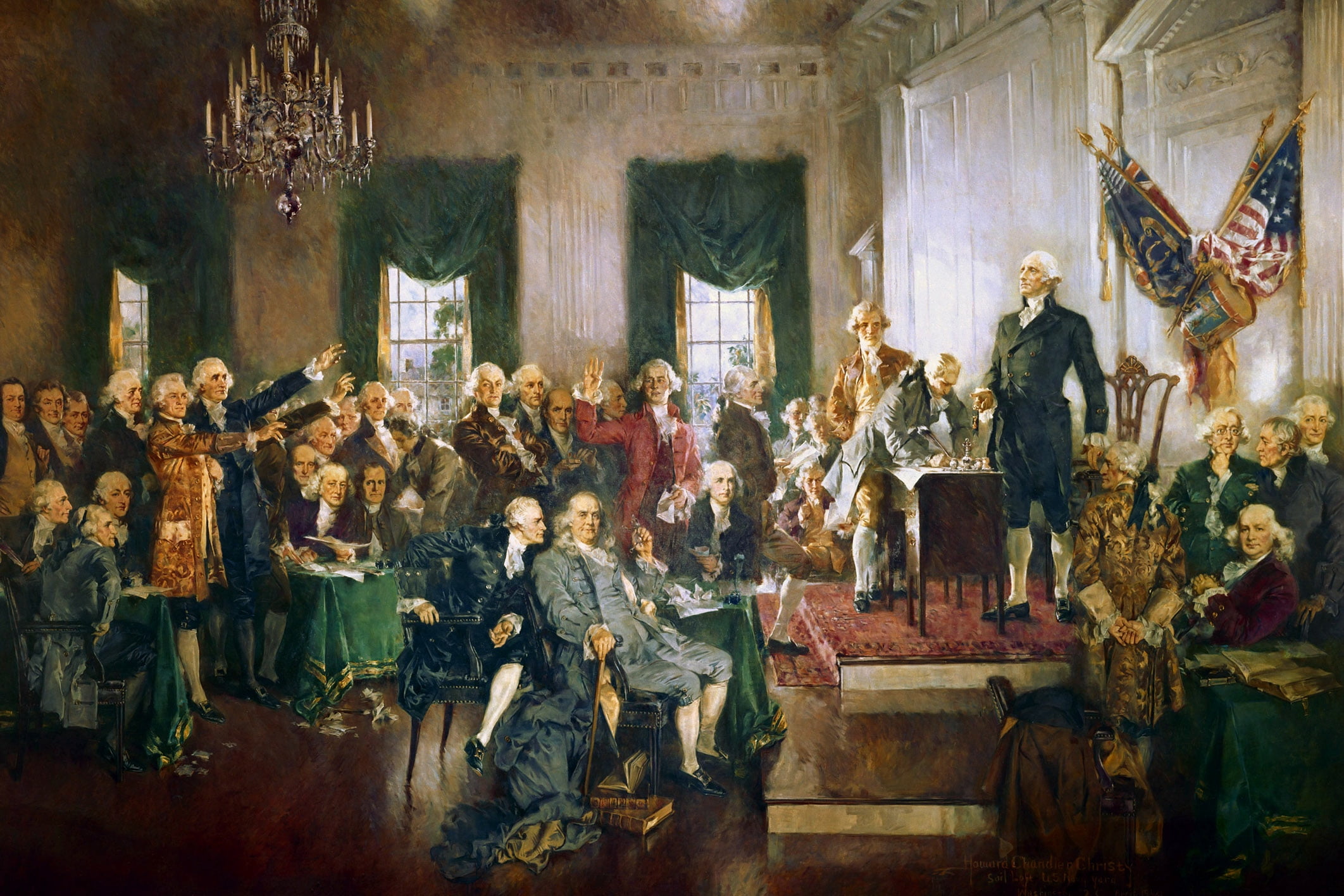24x36 gallery poster, Scene at the Signing of the Constitution of the ...