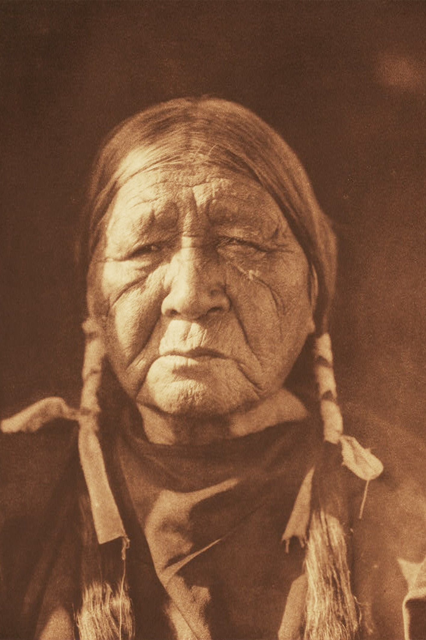 24x36 gallery poster, Uwat (Comanche), photograph by Edward Curtis ...